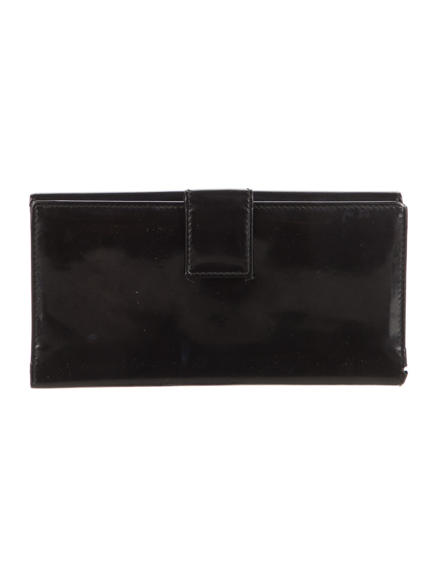 Gucci Vintage Patent Leather Continental Wallet - Black Wallets ...