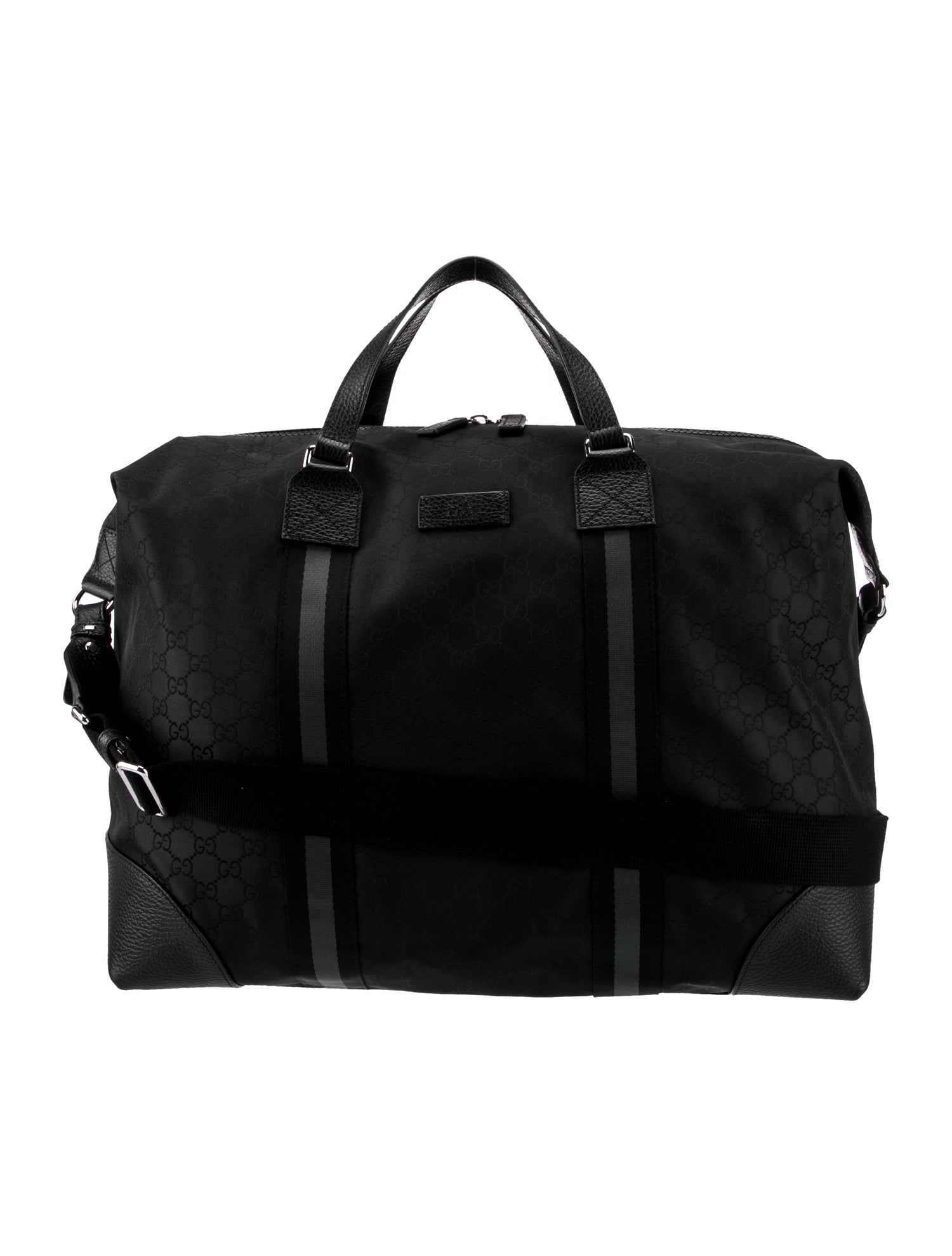 Gucci GG Nylon XL Web Duffle Bag - Black Luggage and Travel, Handbags ...