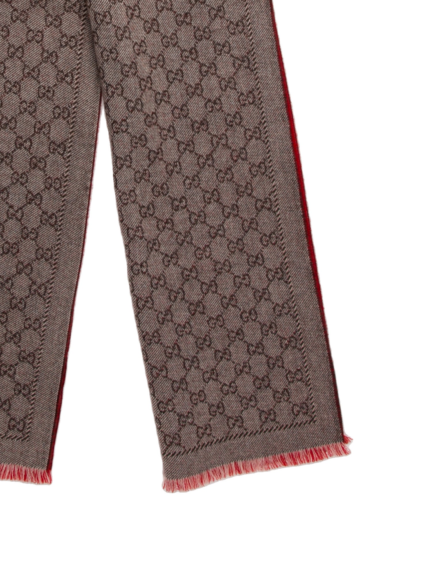 Gucci Wool Interlocking G Logo Scarf - Grey Scarves, Accessories ...