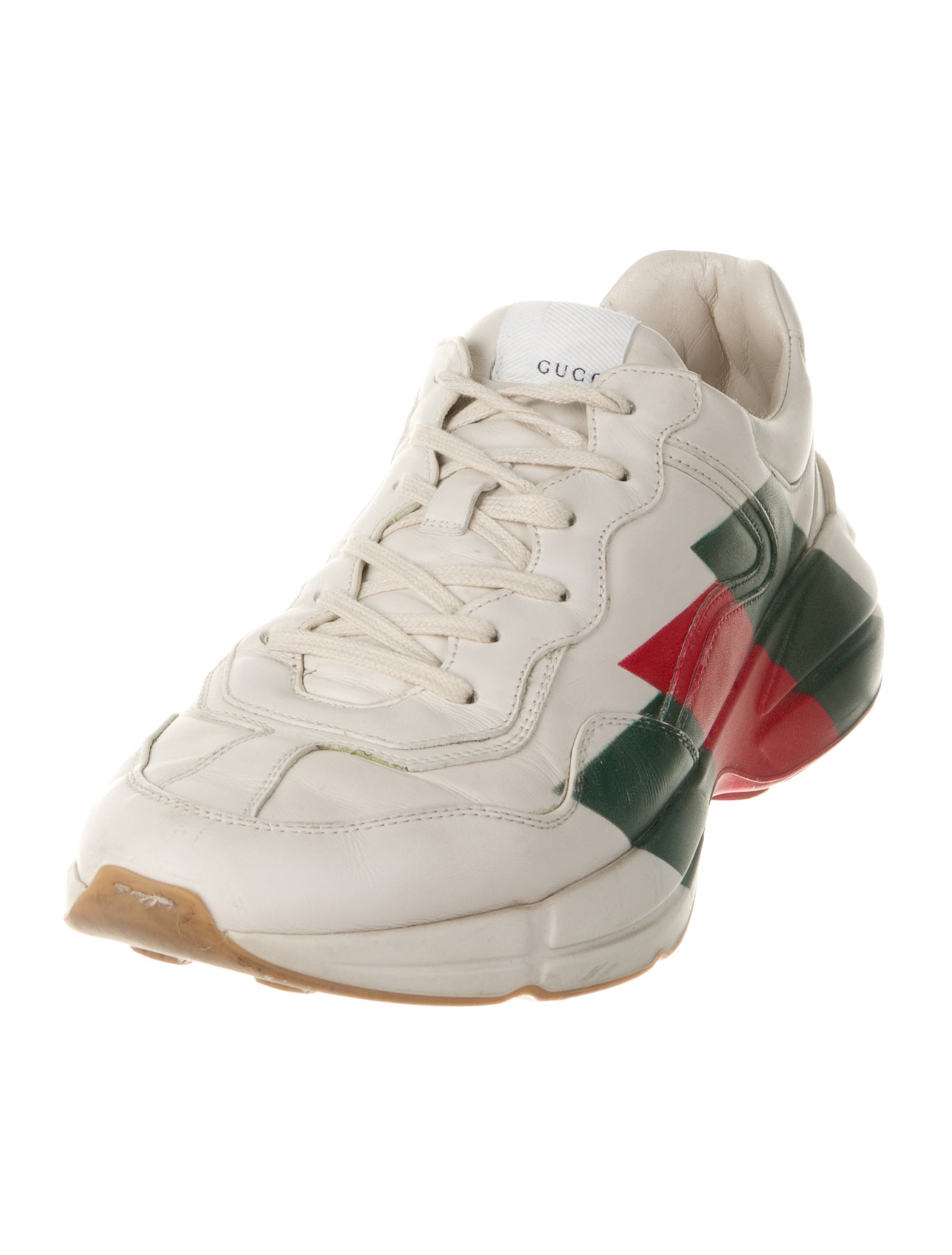 Gucci Leather Colorblock Pattern Sneakers - Neutrals Sneakers, Shoes ...