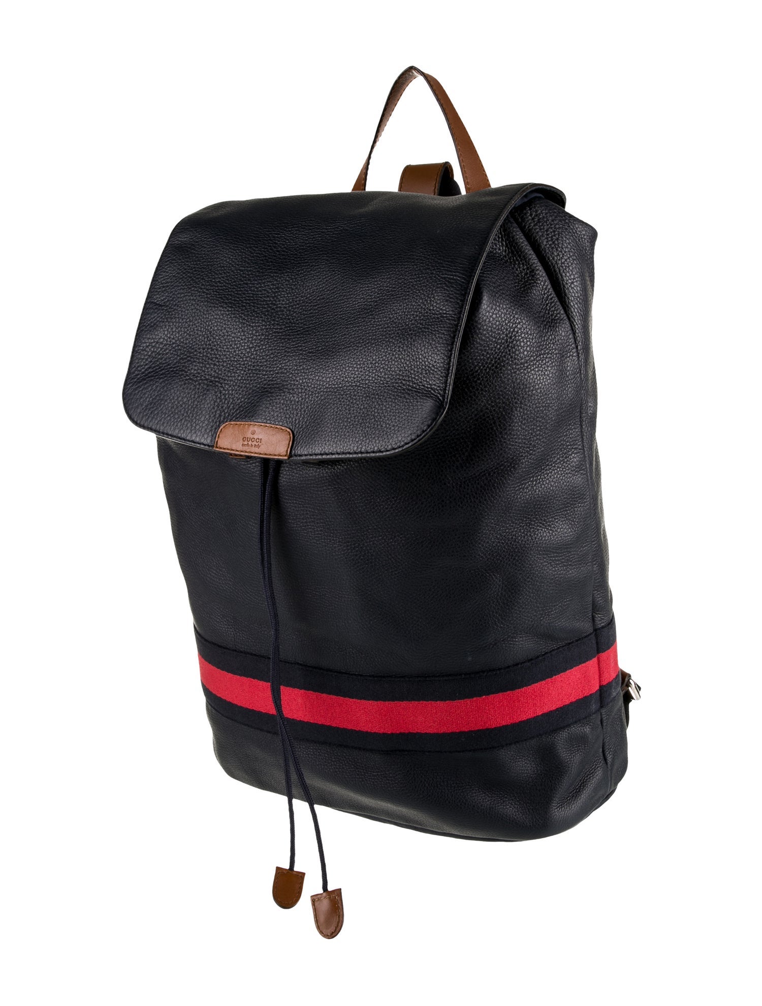 Gucci Large Leather Drawstring Backpack - Blue Backpacks, Handbags ...