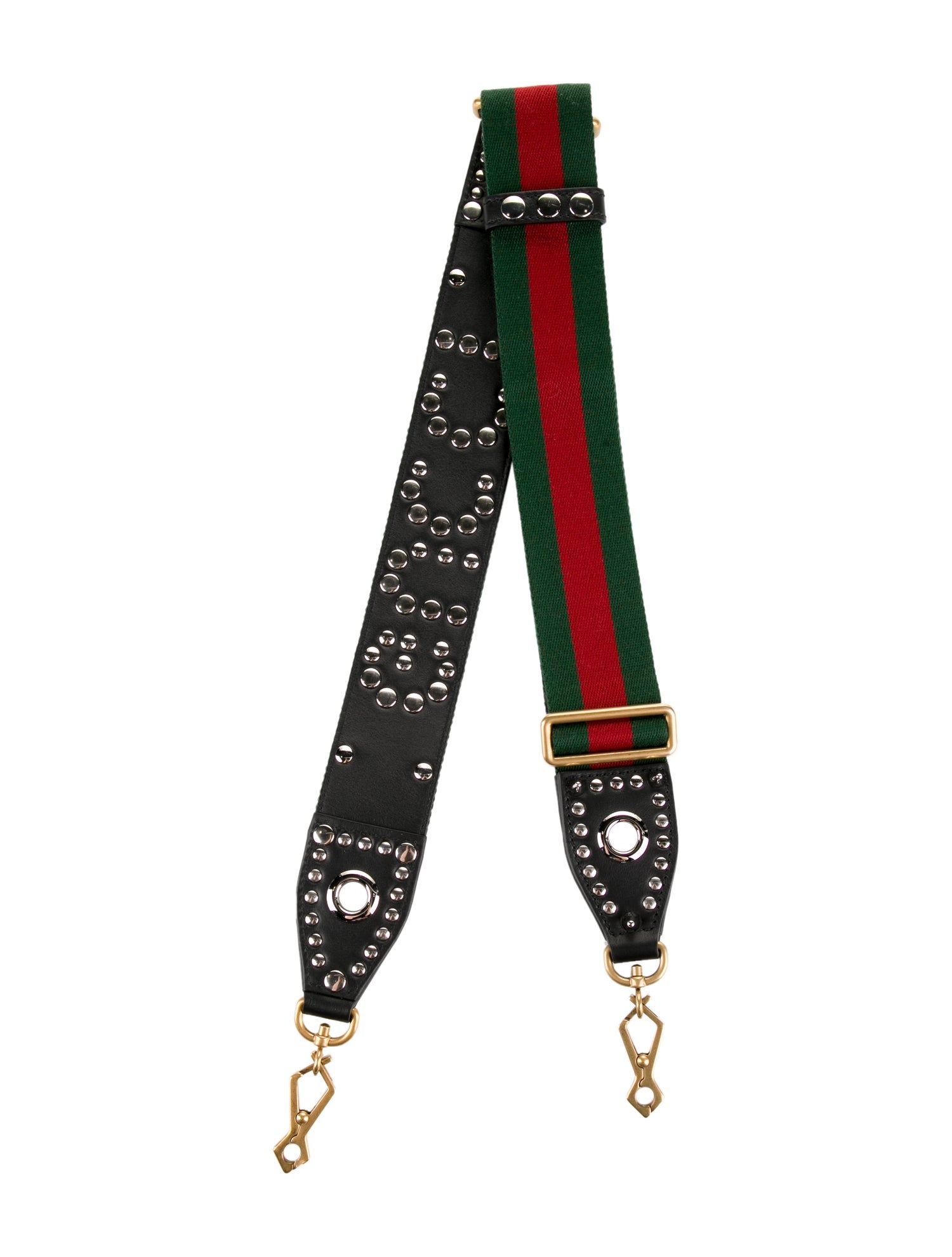 Gucci Studded Adjustable Strap - Green Bag Accessories, Accessories ...