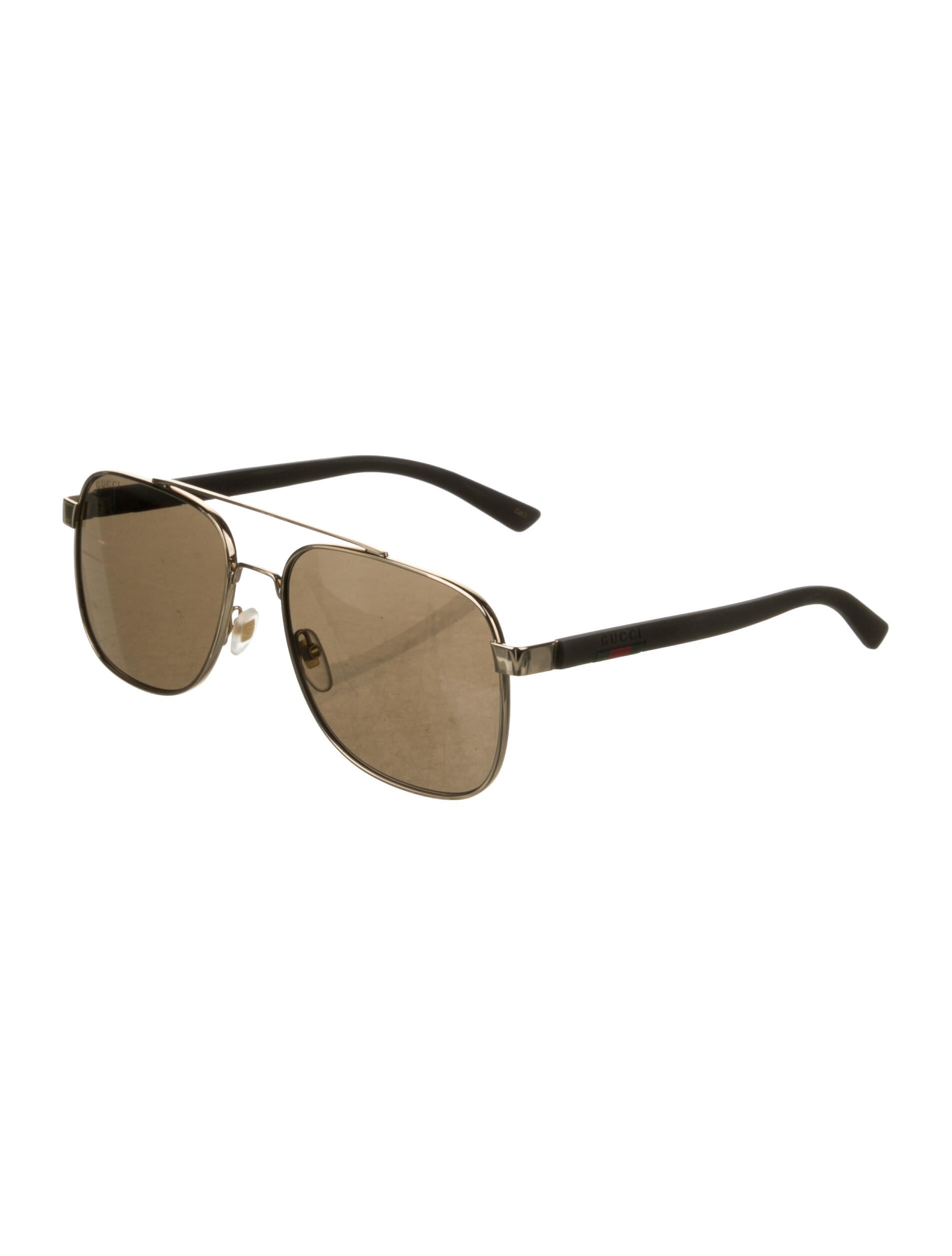 Gucci Aviator Tinted Sunglasses - Black Sunglasses, Accessories ...