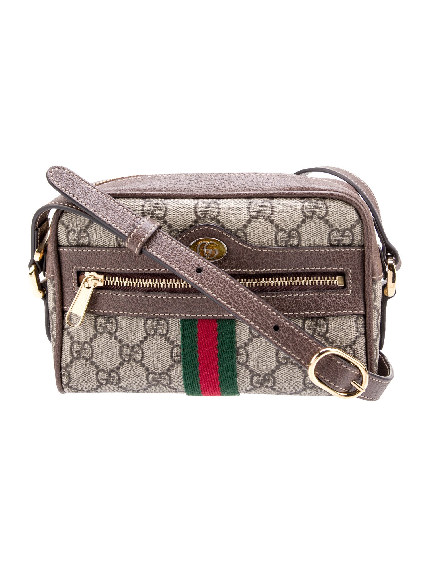 Gucci GG Supreme Mini Ophidia Crossbody Bag - Brown Crossbody Bags ...