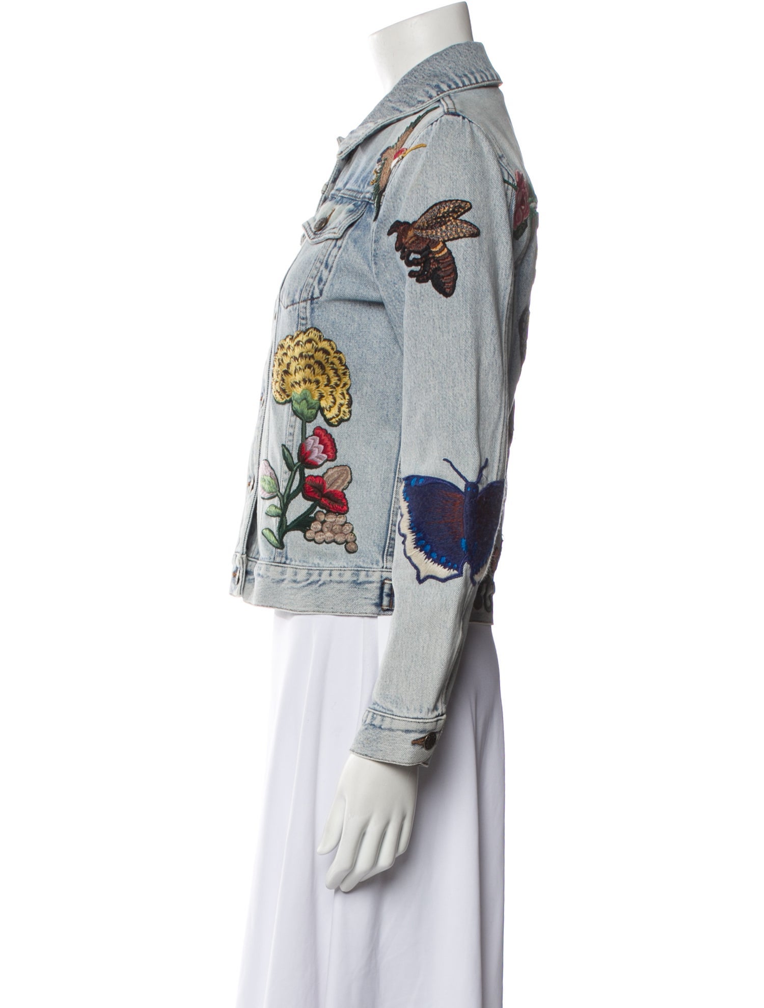 Gucci Printed Denim Jacket - Blue Jackets, Clothing - GUC1437833 | The ...