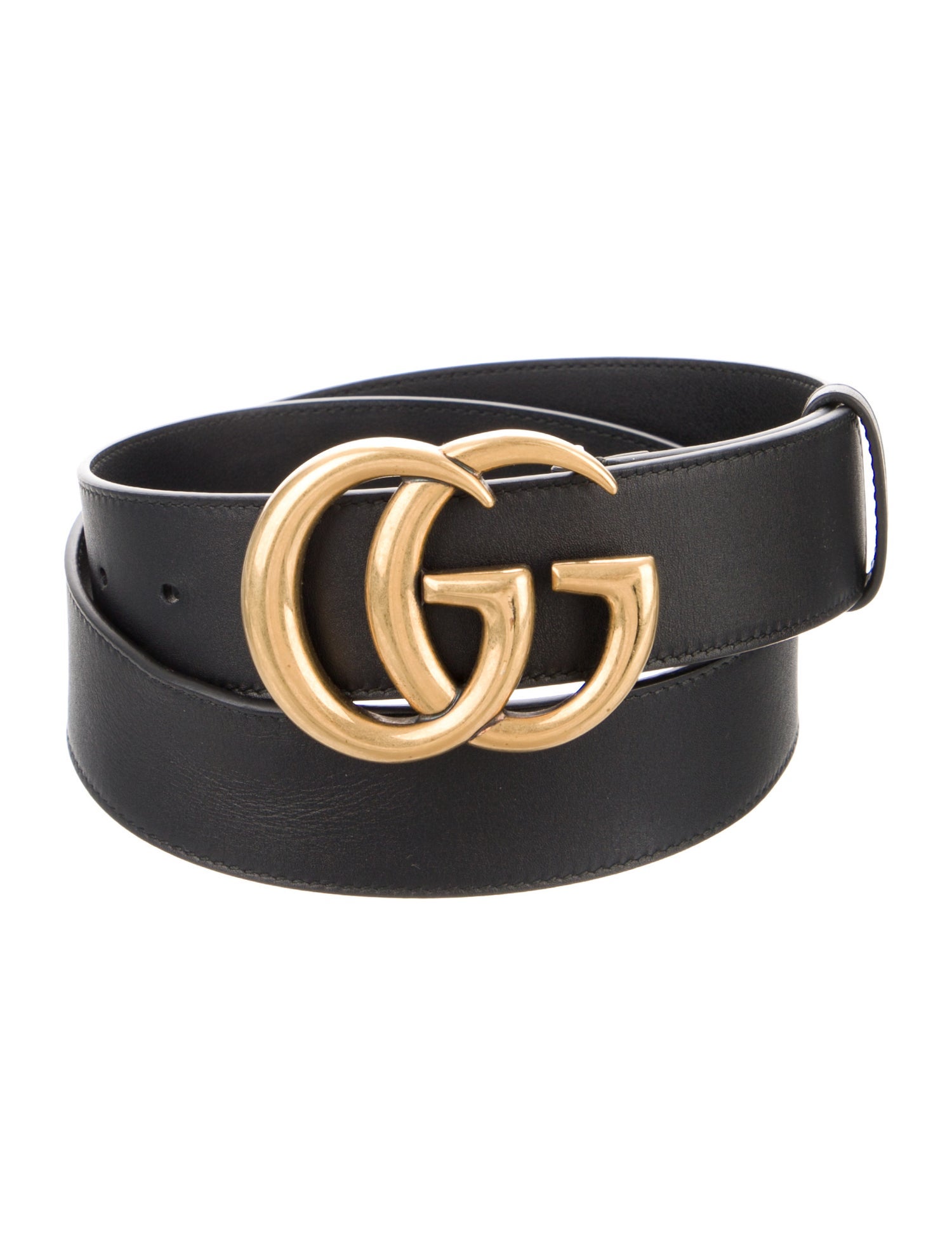 Gucci Wide Leather Belt - Black Belts, Accessories - GUC1438253 | The ...