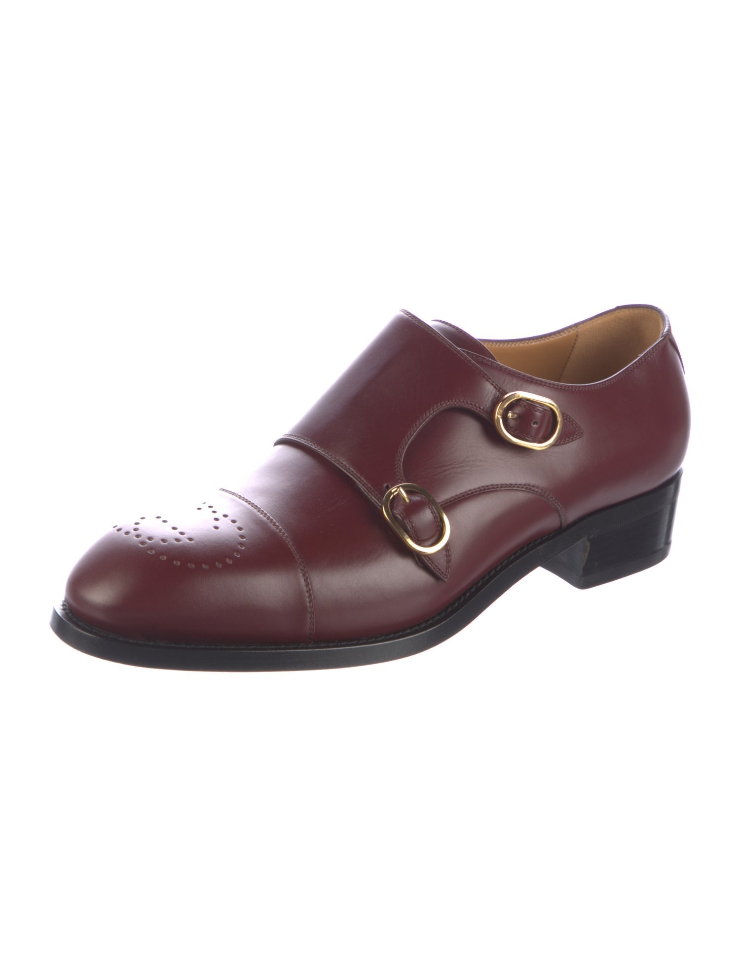 Alexander McQueen Leather Monk Straps - Brown Monk Straps, Shoes ...
