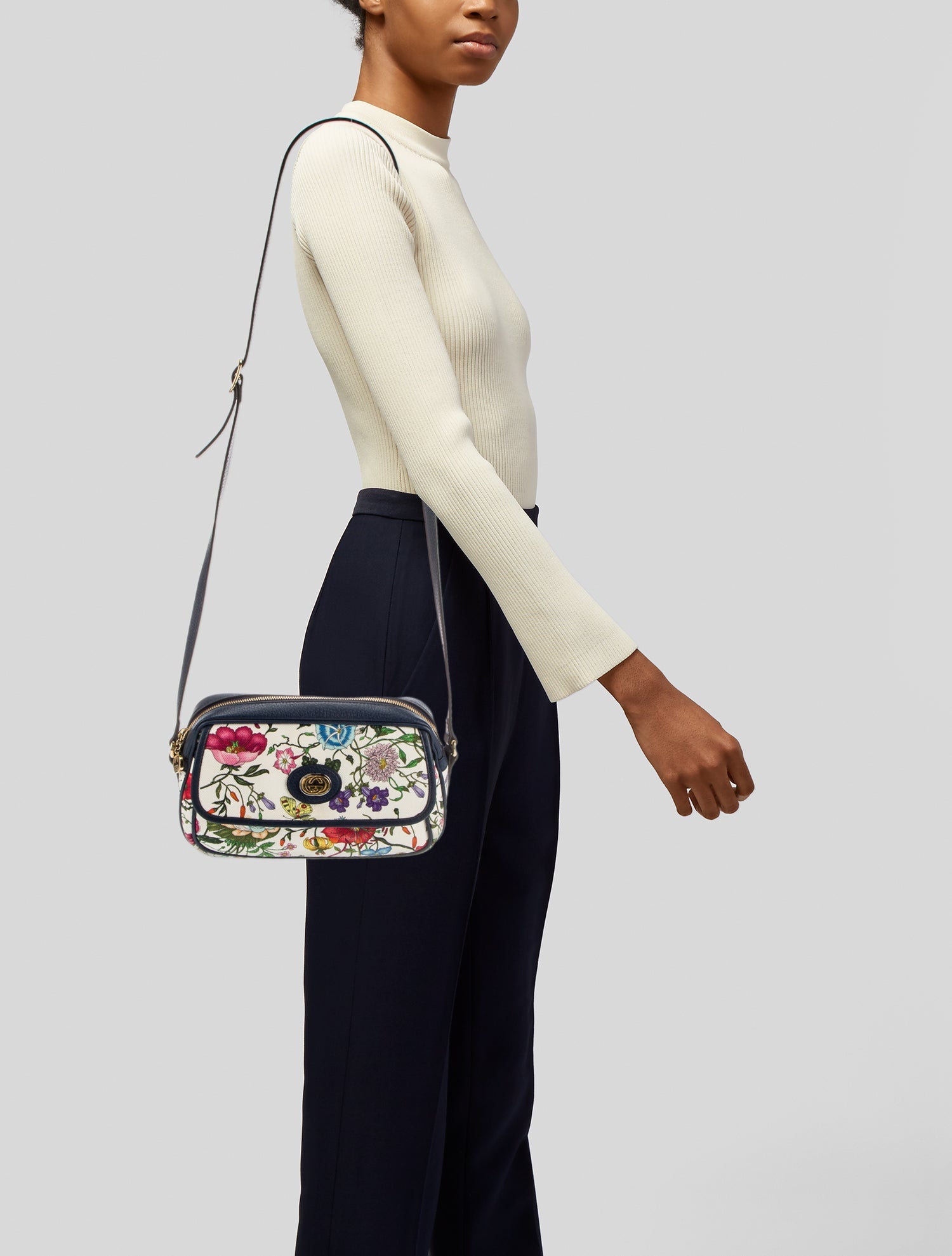 Gucci Flora Small Crossbody Bag - White Crossbody Bags, Handbags ...