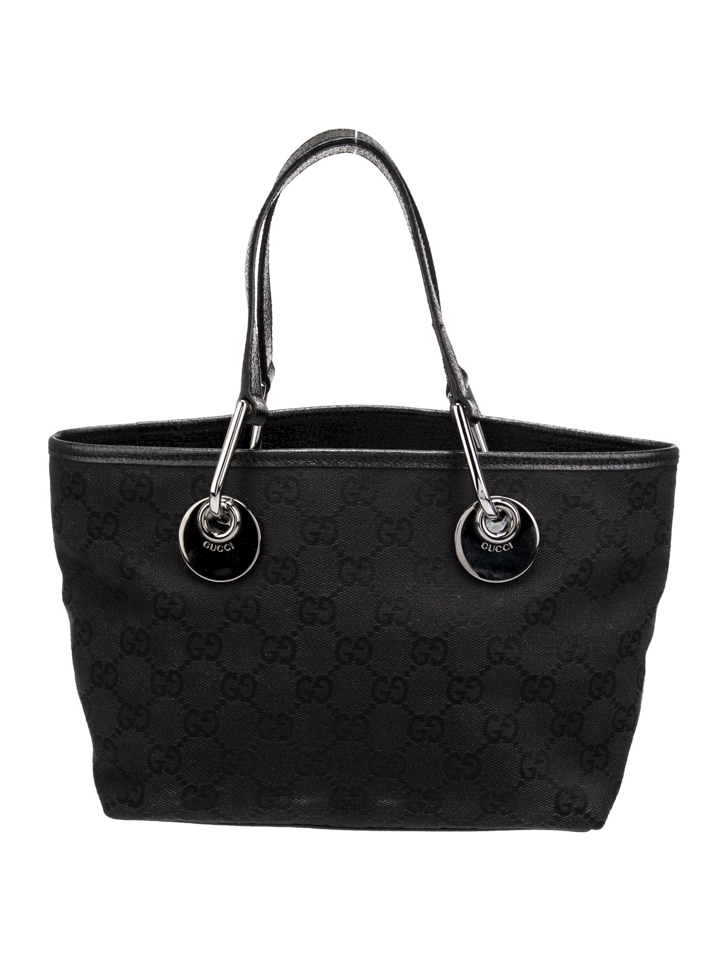 Gucci GG Canvas Mini Eclipse Tote - Black Handle Bags, Handbags - GUC1448588 | The RealReal