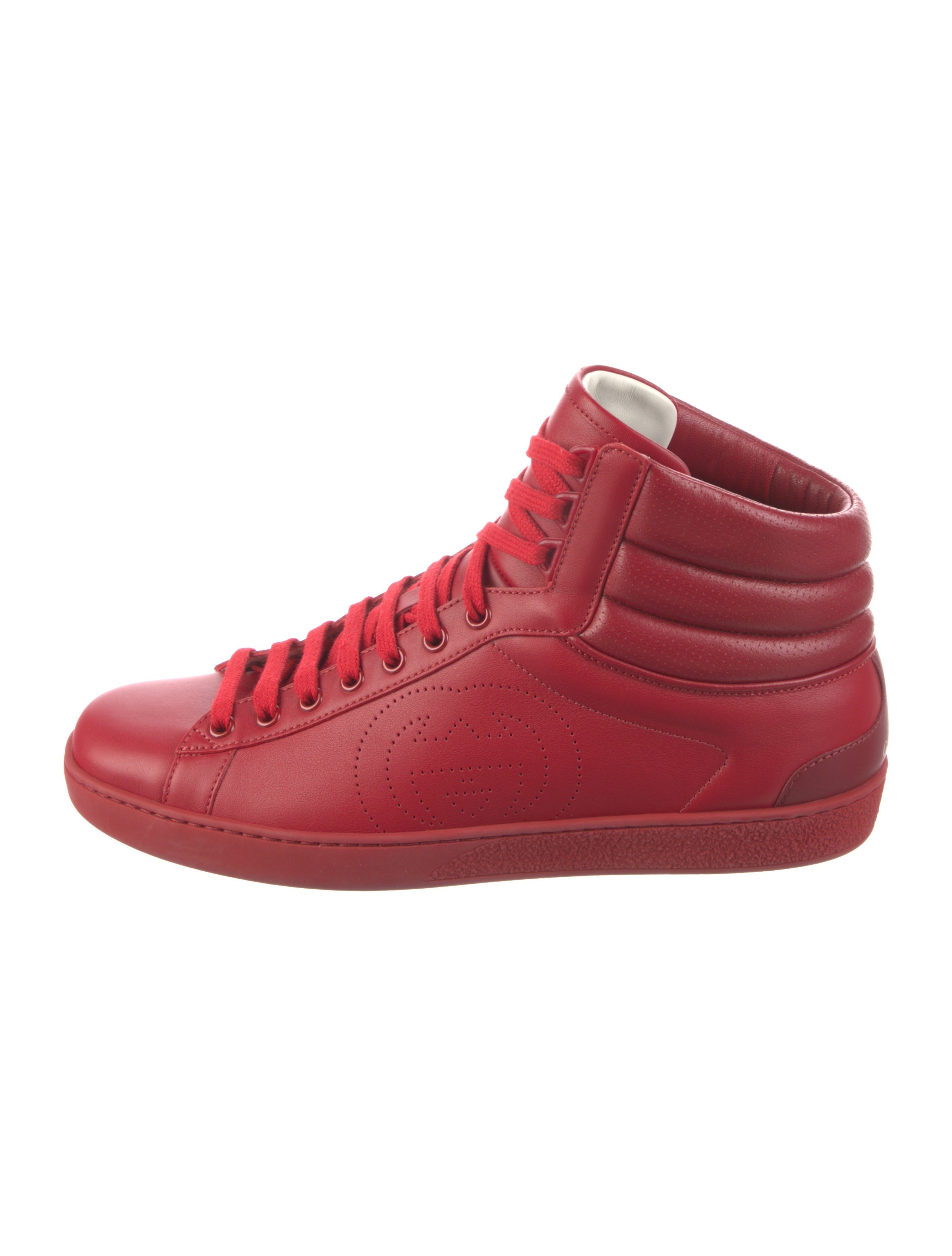 Gucci Leather Sneakers - Red Sneakers, Shoes - GUC1359663 | The RealReal