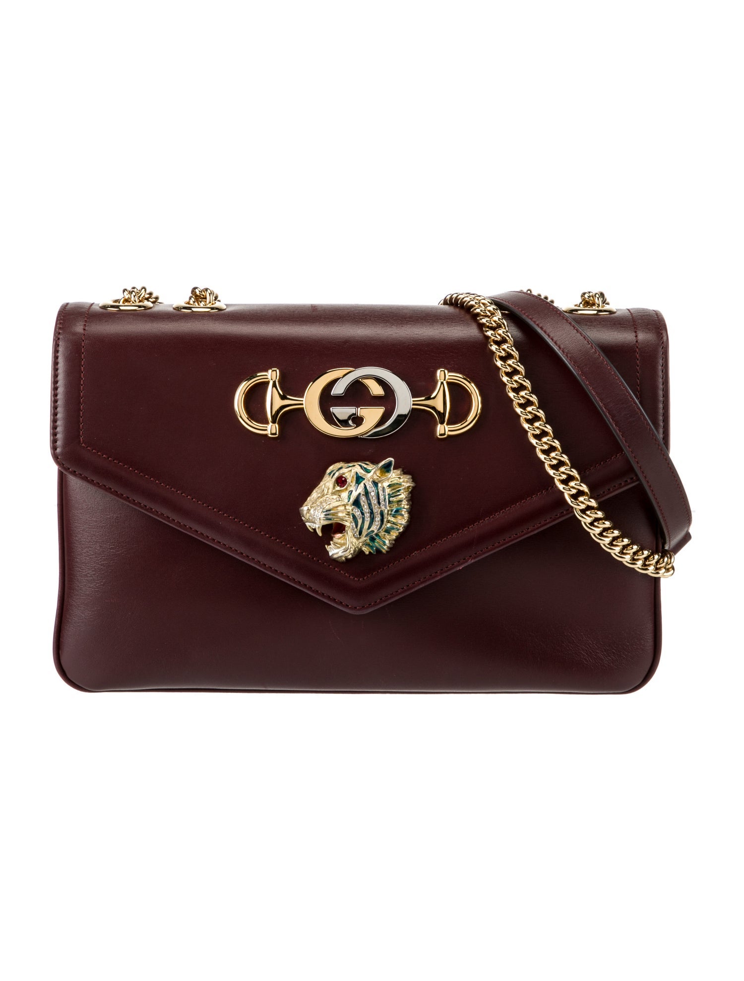 Gucci Medium Rajah Shoulder Bag - Burgundy Crossbody Bags, Handbags ...