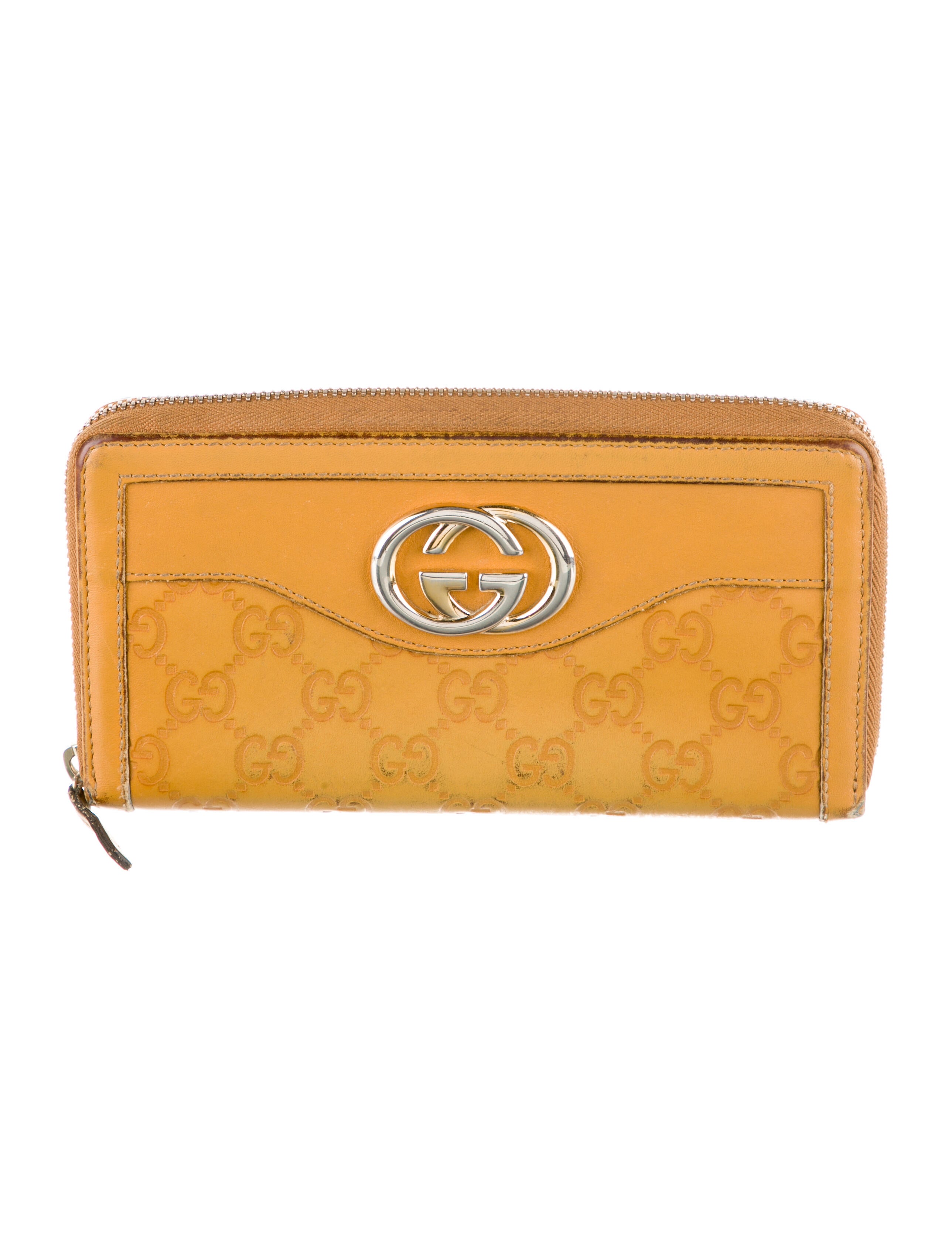 Gucci Sukey Continental GG Signature Continental Wallet - Yellow ...