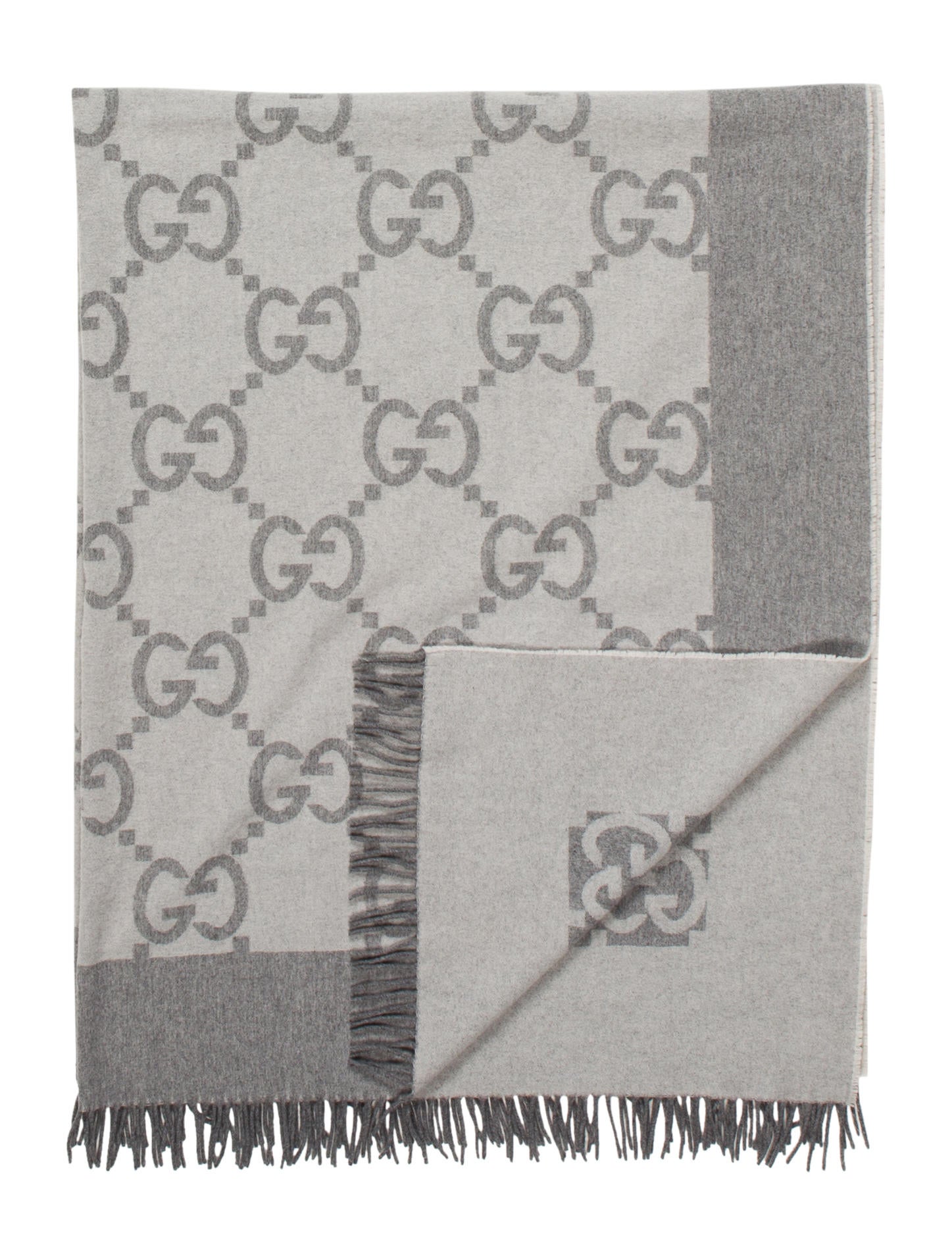 Gucci Guccissima Wool Throw - Grey Throws, Pillows & Throws - GUC145269 ...