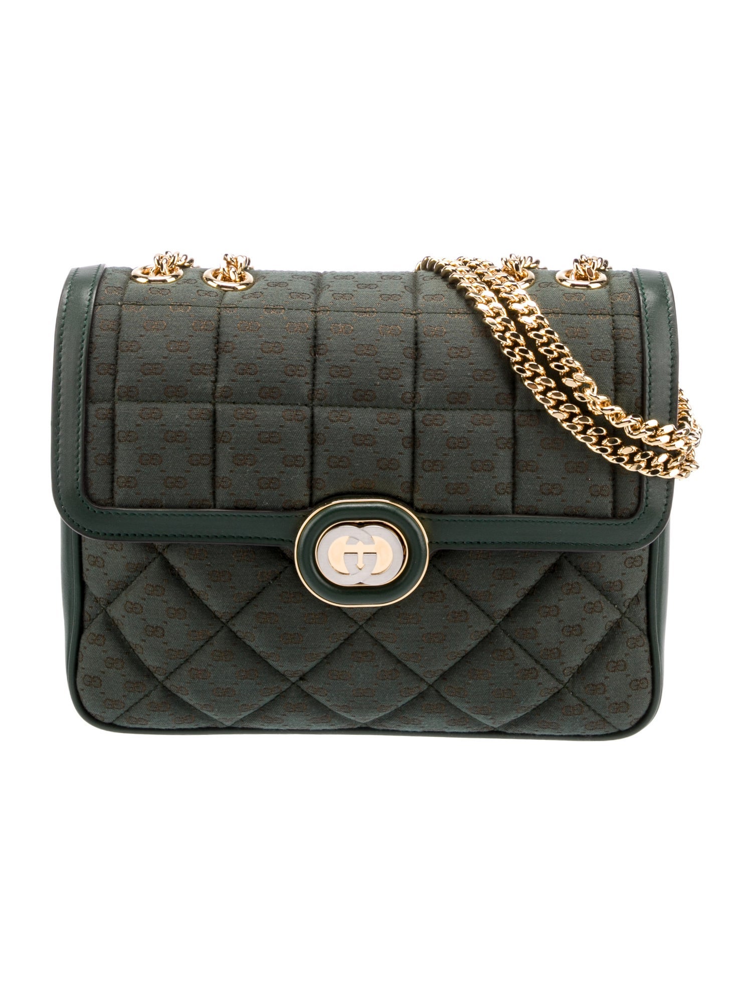 Gucci Microguccissima Small Deco Shoulder Bag - Green Shoulder Bags ...
