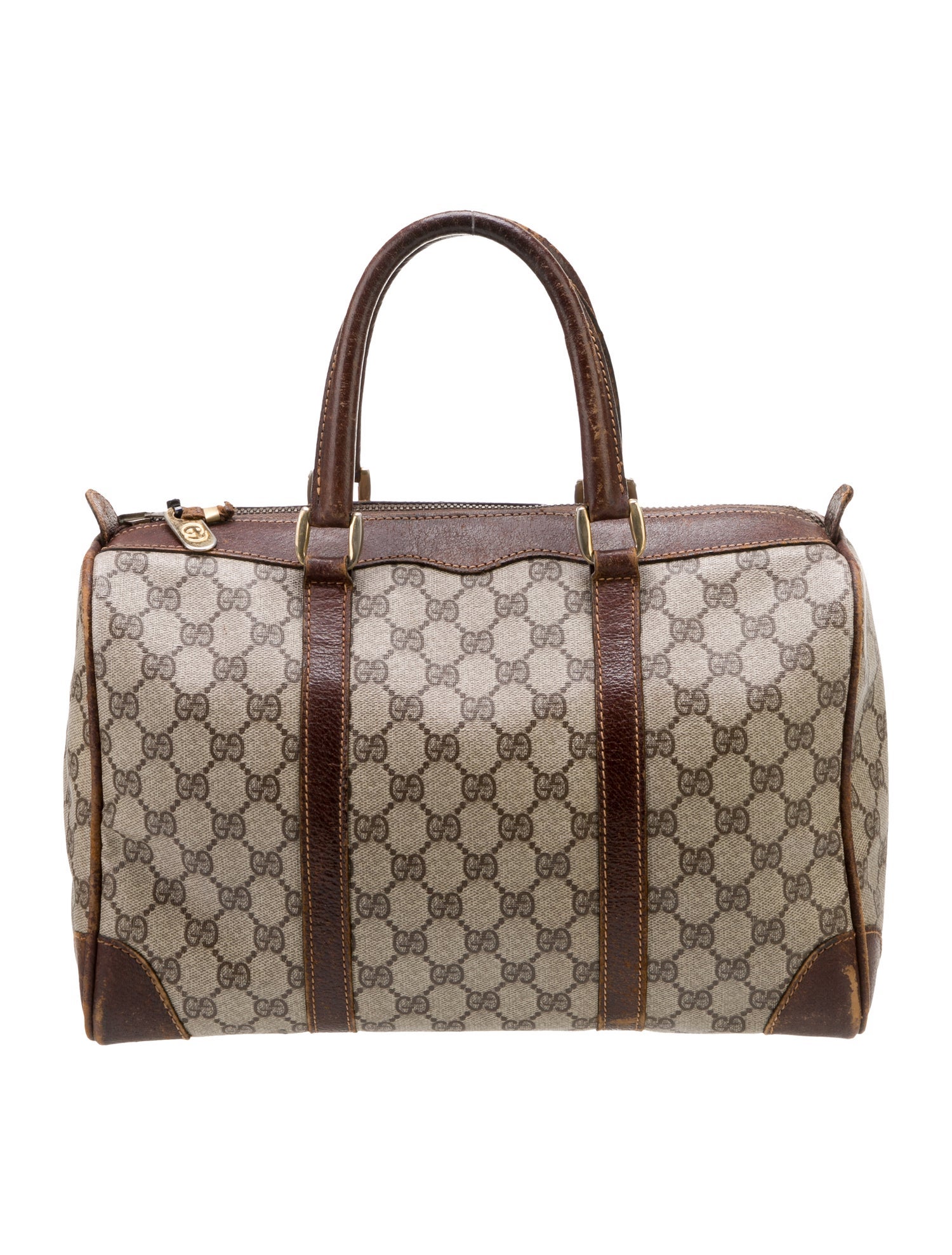 Gucci GG Plus Medium Boston Bag - Brown Handle Bags, Handbags ...
