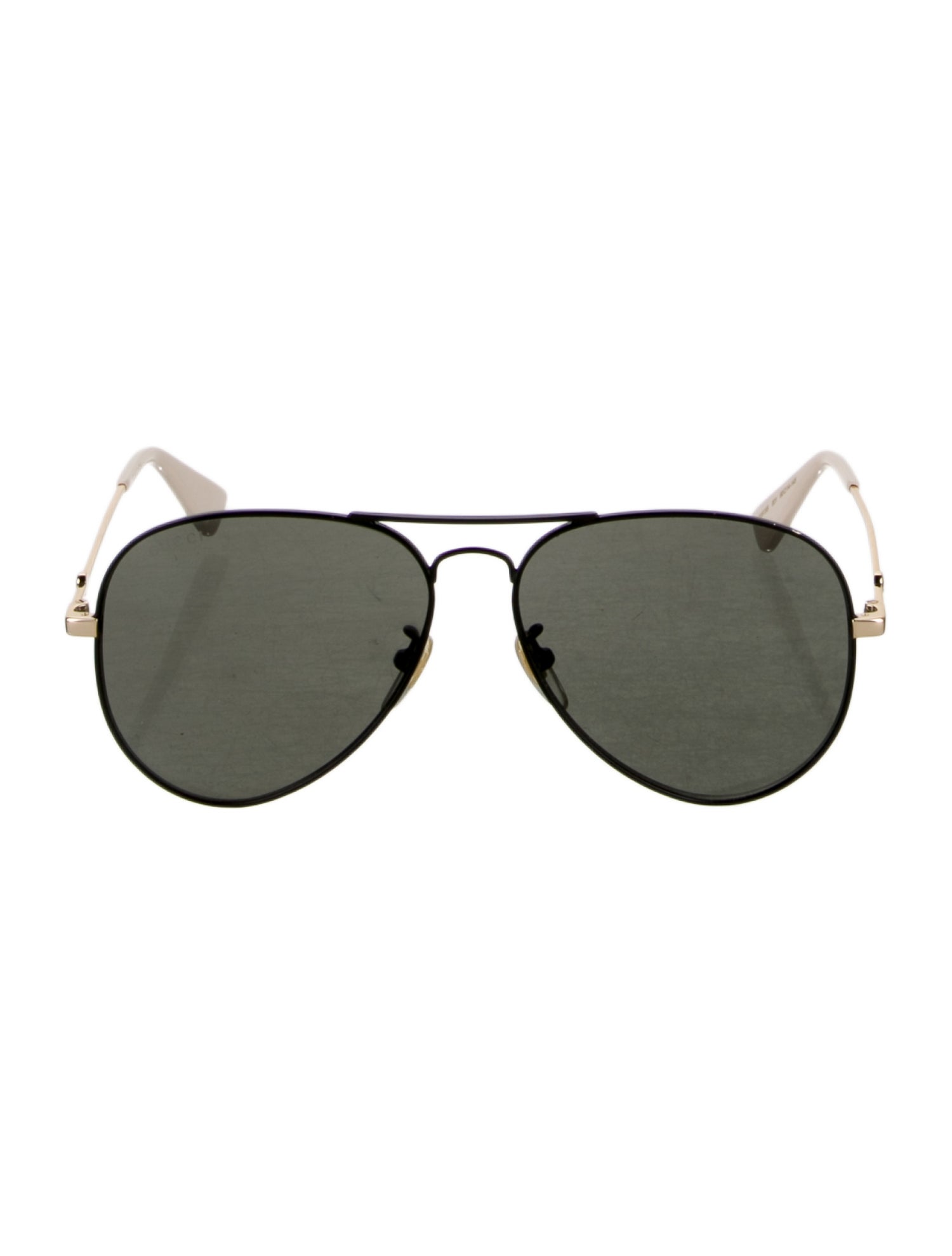 Gucci Bee Accent Aviator Sunglasses - Black Sunglasses, Accessories ...