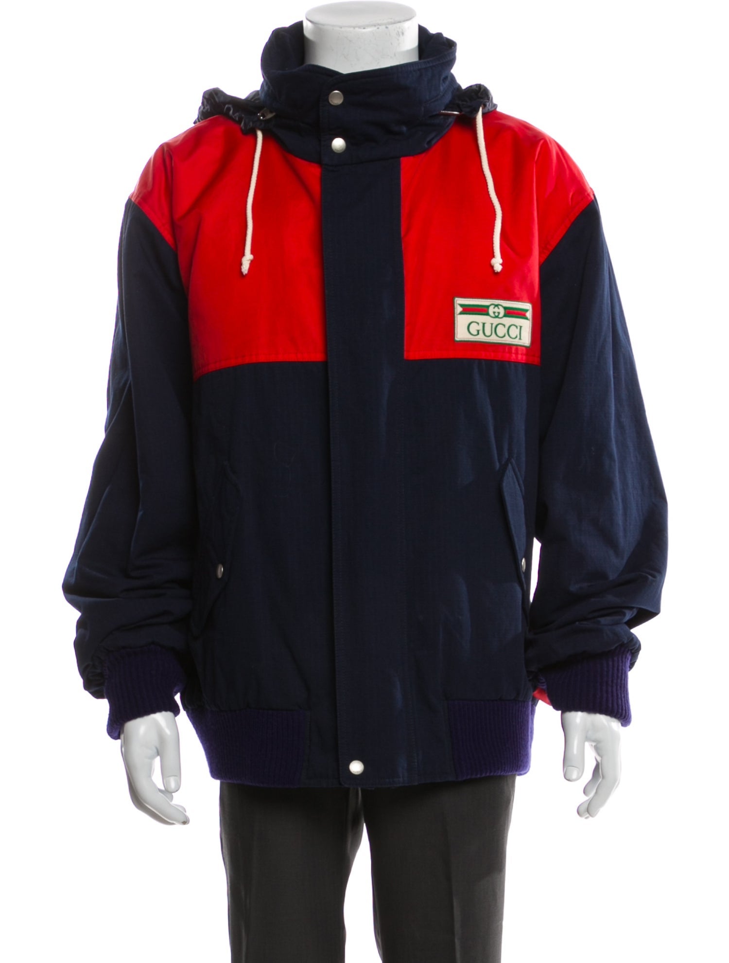 Gucci Colorblock Pattern Parka - Blue Outerwear, Clothing - GUC1459639 ...