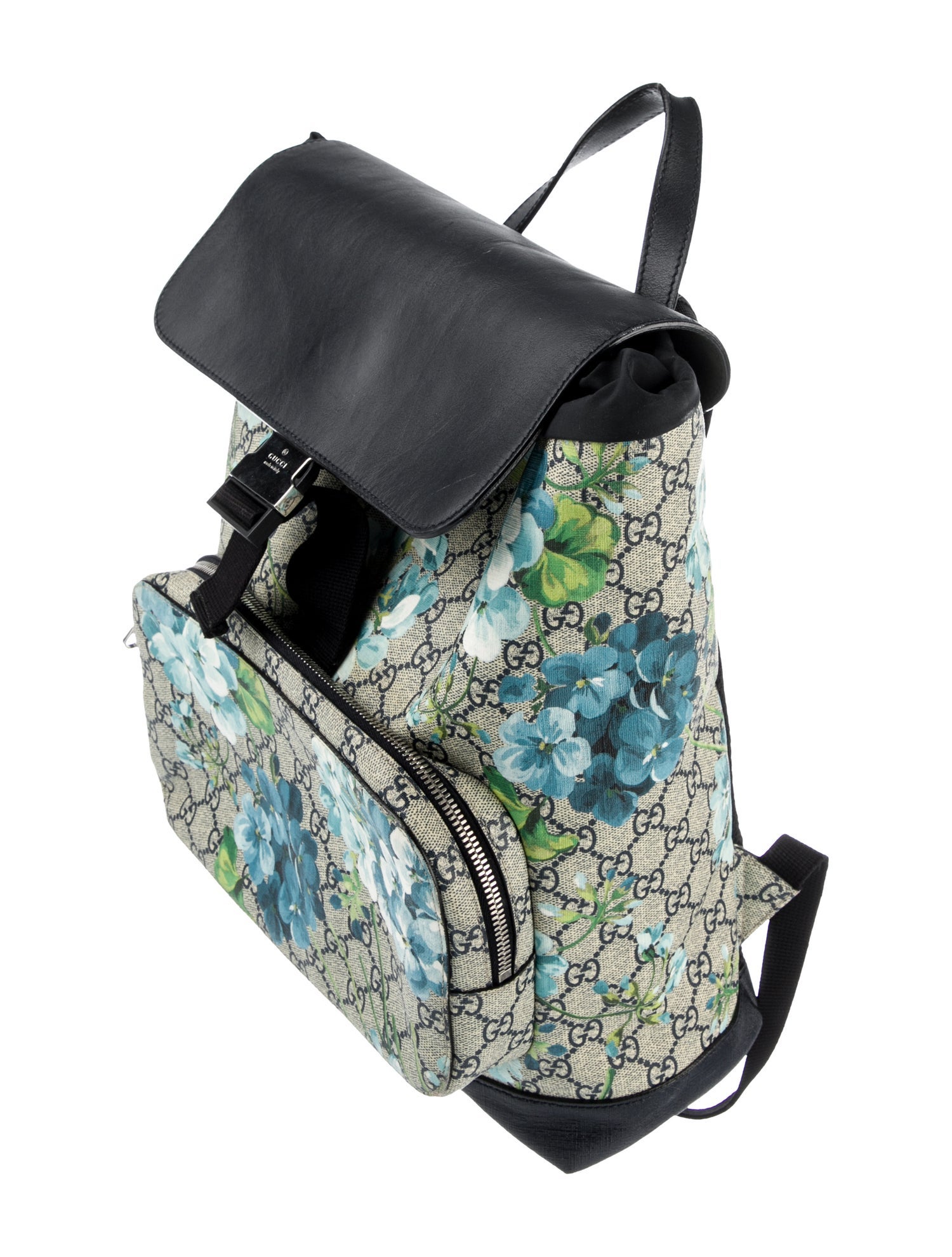 Gucci GG Supreme Blooms Medium Day Backpack - Green Backpacks, Handbags ...