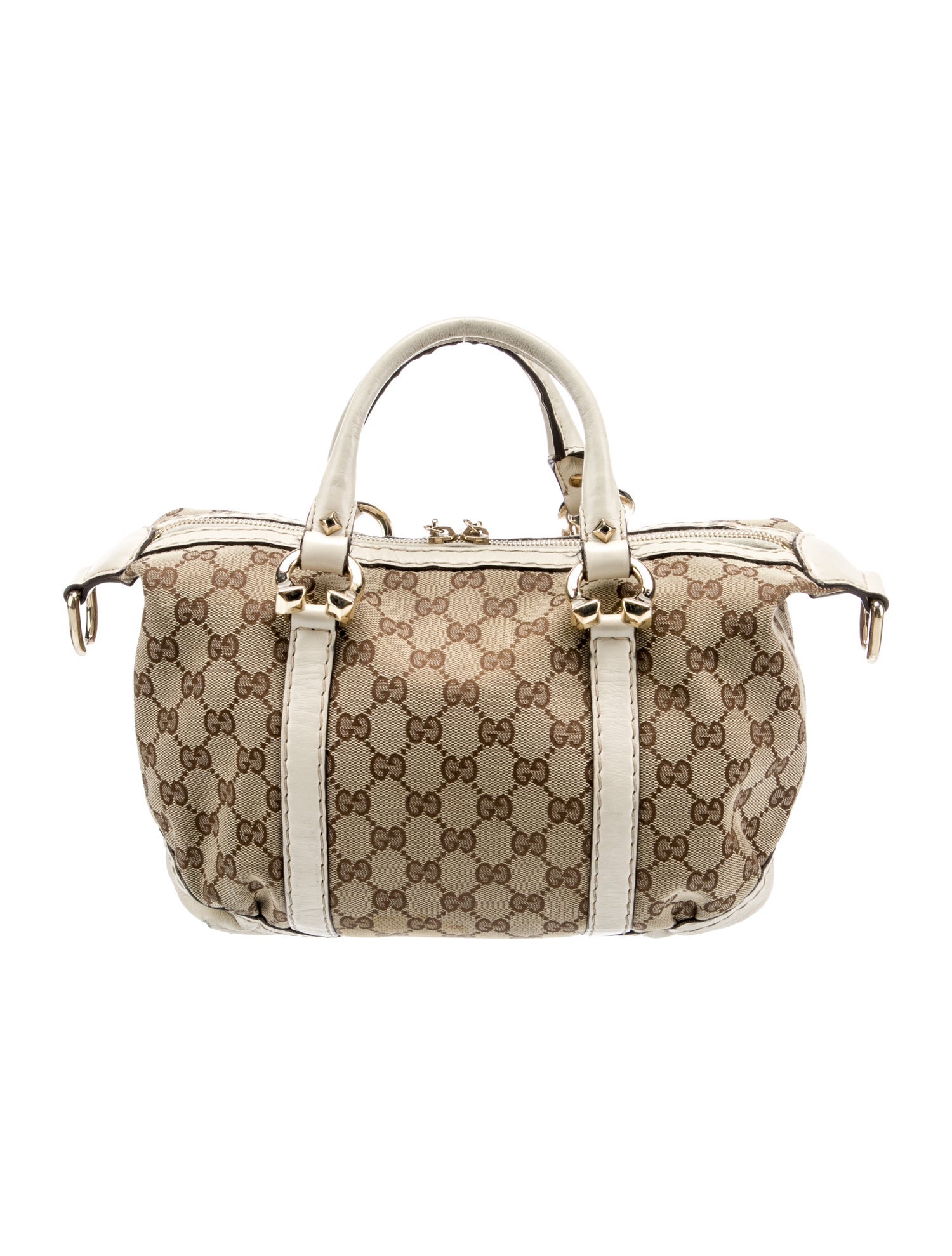 Gucci GG Canvas Horseshoe Bowler Bag - Neutrals Handle Bags, Handbags ...