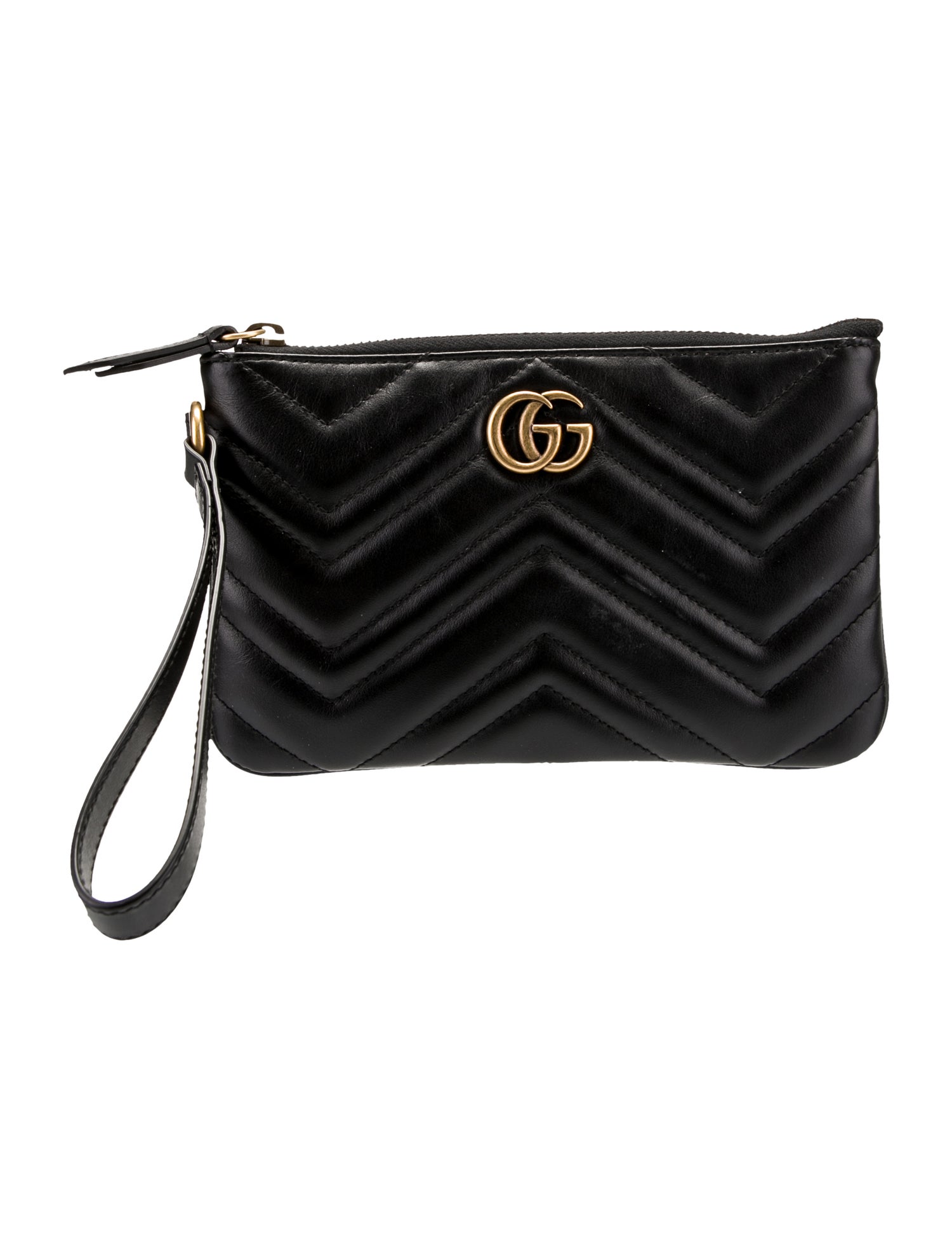 Gucci GG Marmont Wristlet - Black Clutches, Handbags - GUC1467205 | The ...