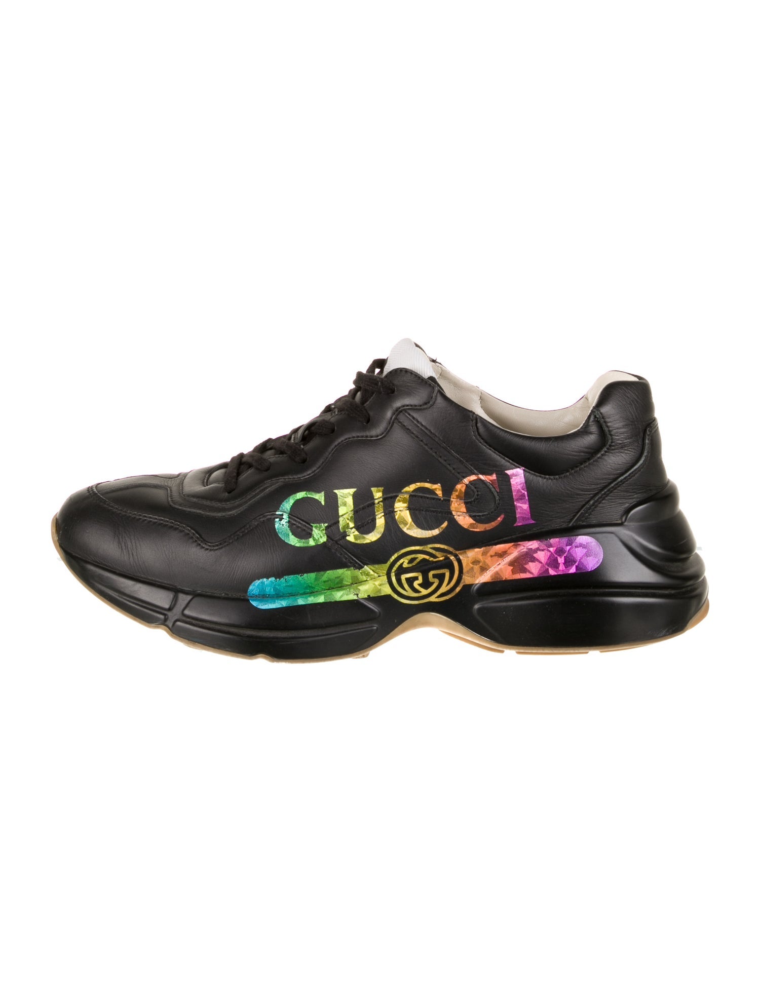 Gucci Interlocking G Logo Leather Sneakers - Black Sneakers, Shoes ...