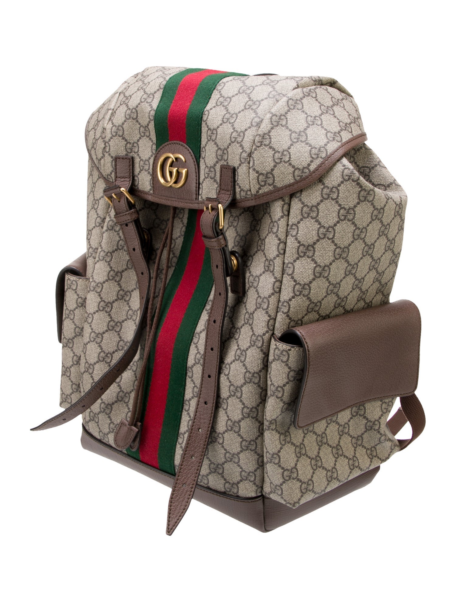 Gucci GG Supreme Medium Eden Backpack - Brown Backpacks, Bags ...