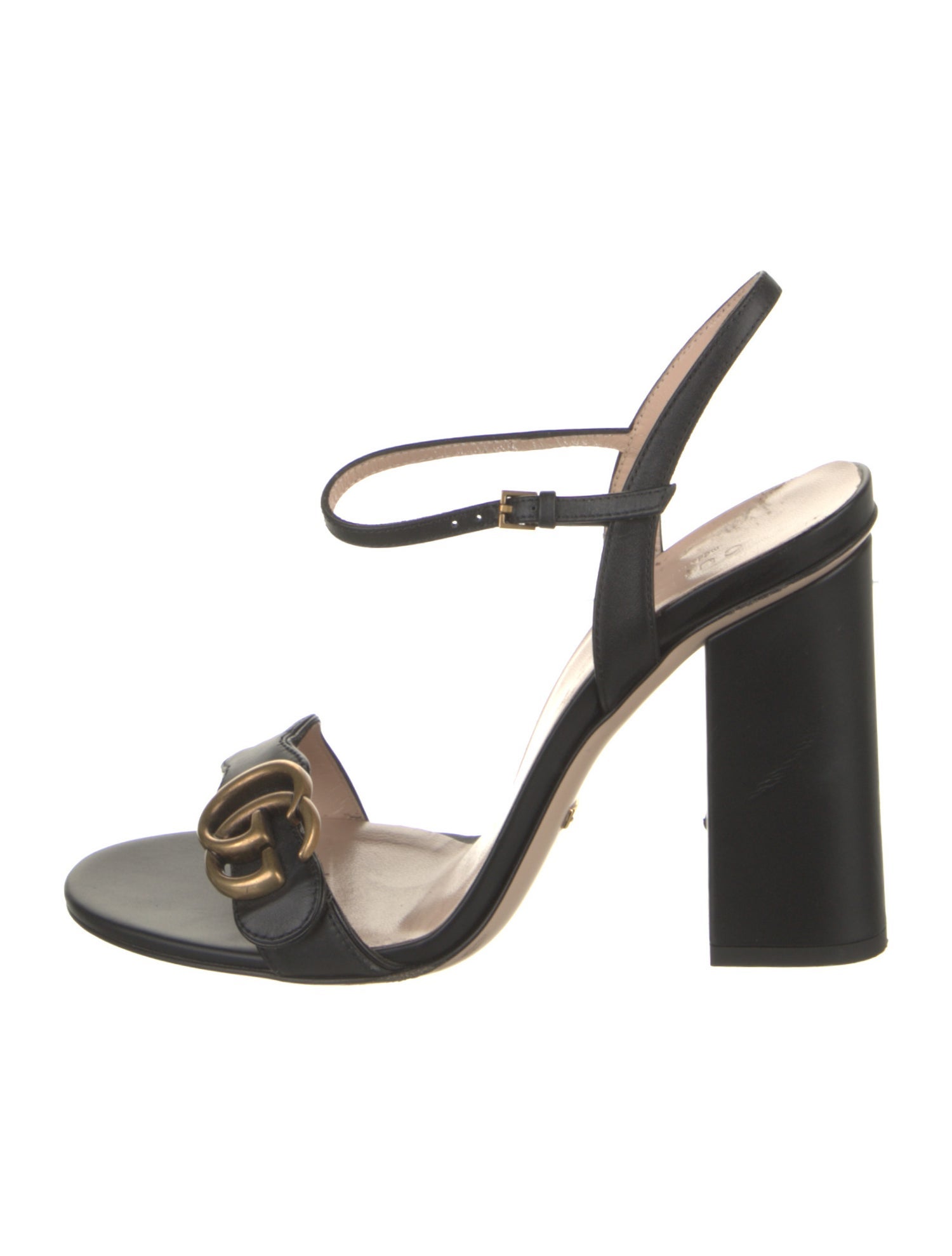 Gucci Leather Slingback Sandals - Black Sandals, Shoes - GUC1469819 ...