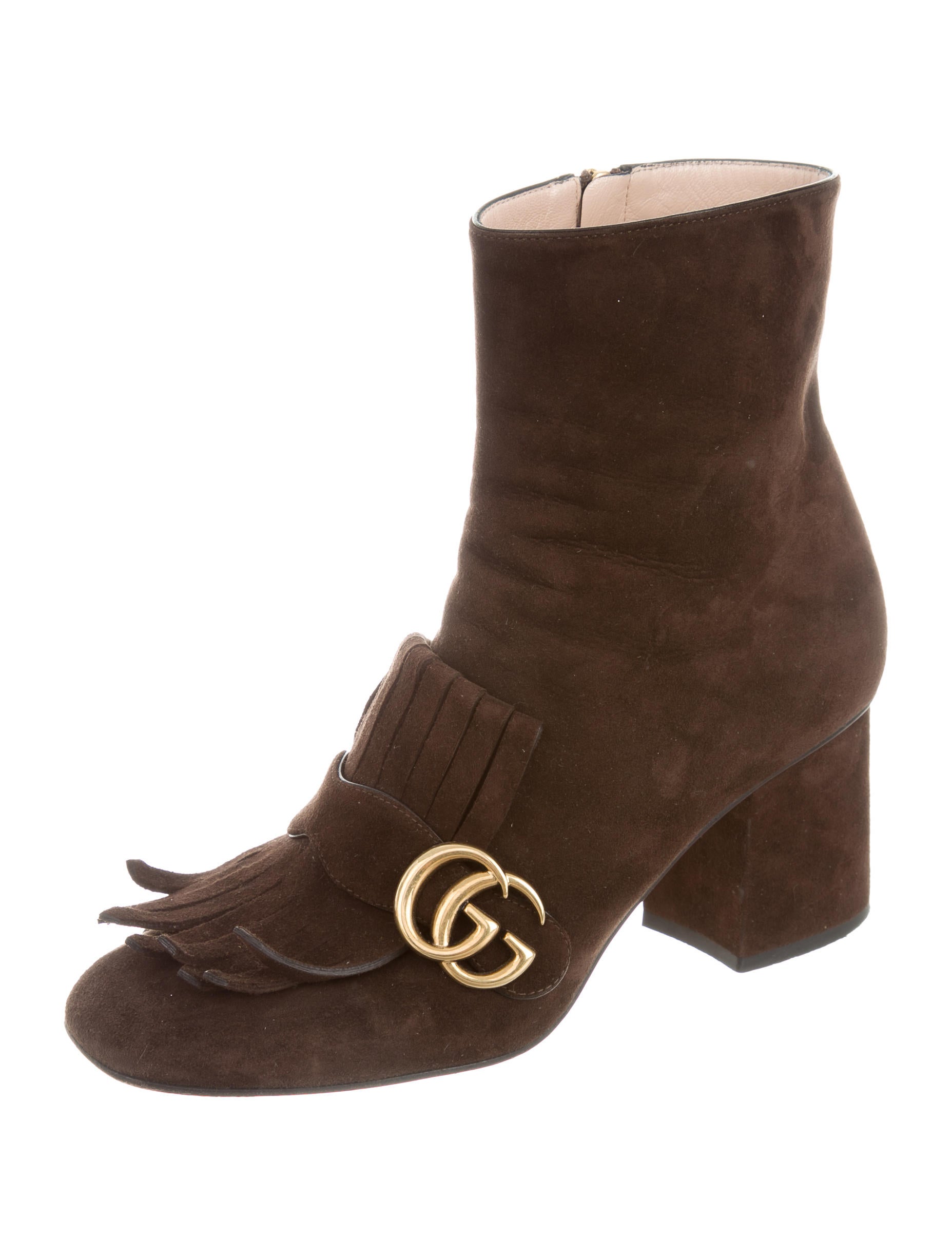 Gucci Marmont Ankle Boots - Brown Boots, Shoes - GUC147155 | The RealReal