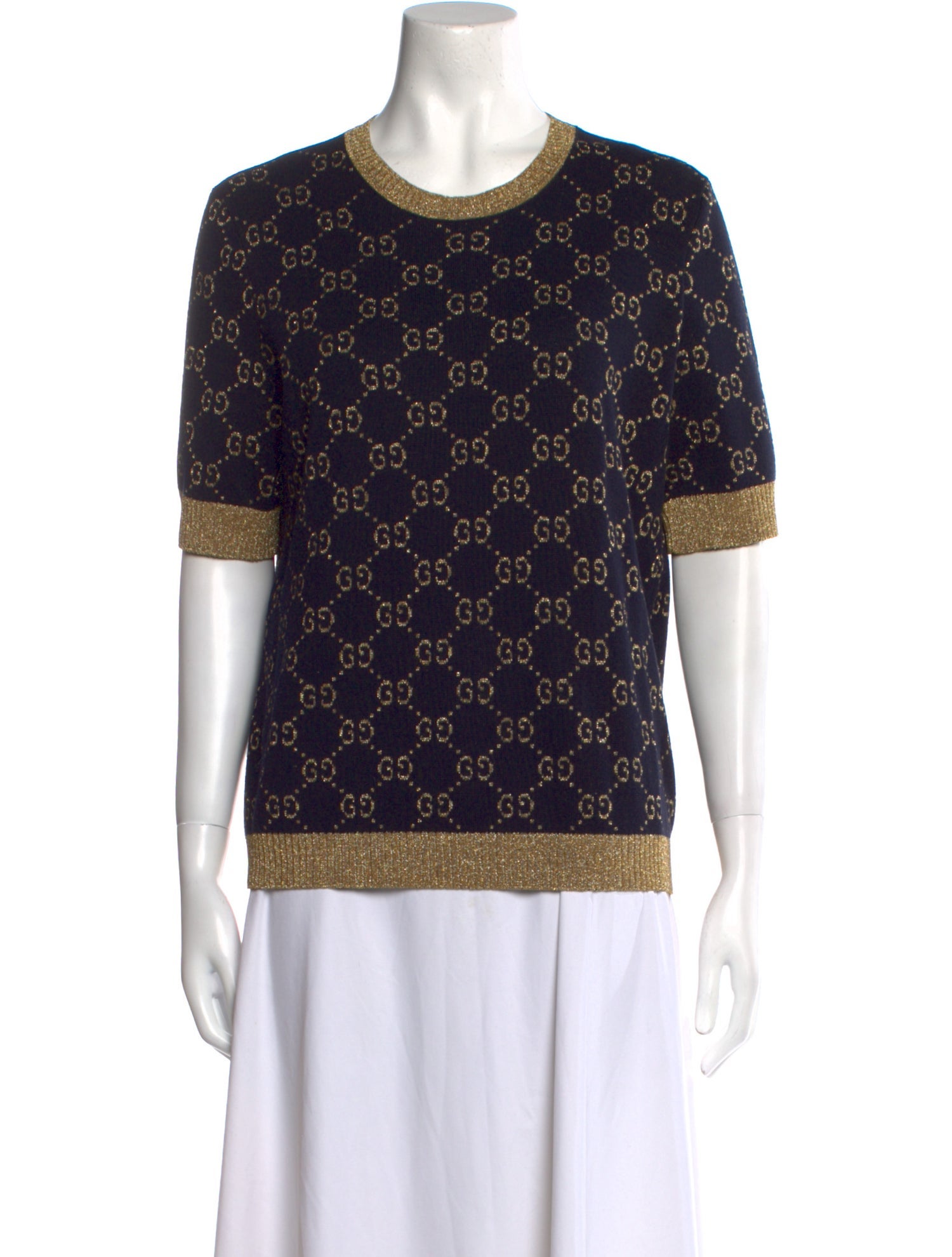 Gucci Printed Crew Neck Sweater - Black Knitwear, Clothing - GUC1499487 ...
