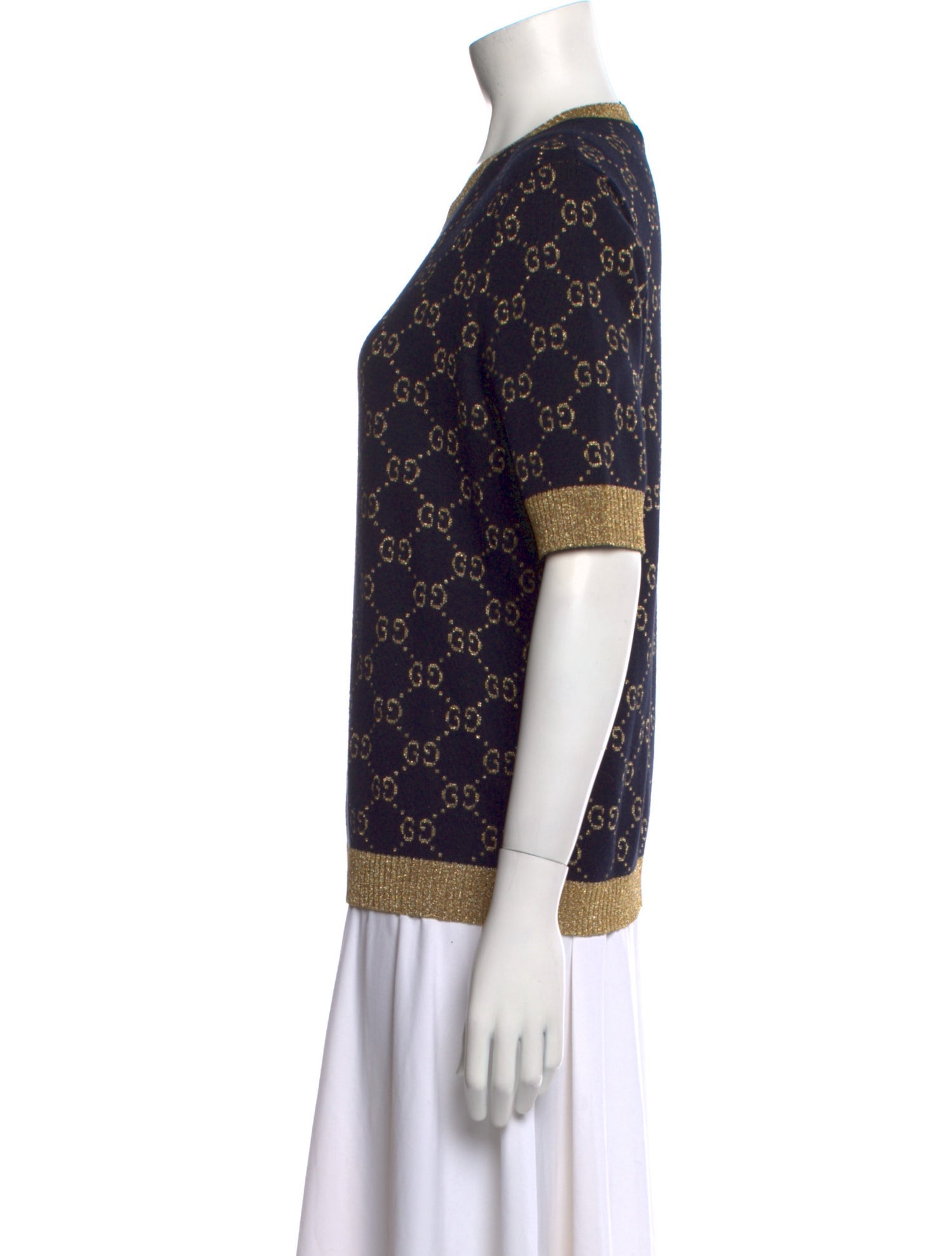 Gucci Printed Crew Neck Sweater - Black Knitwear, Clothing - GUC1499487 ...