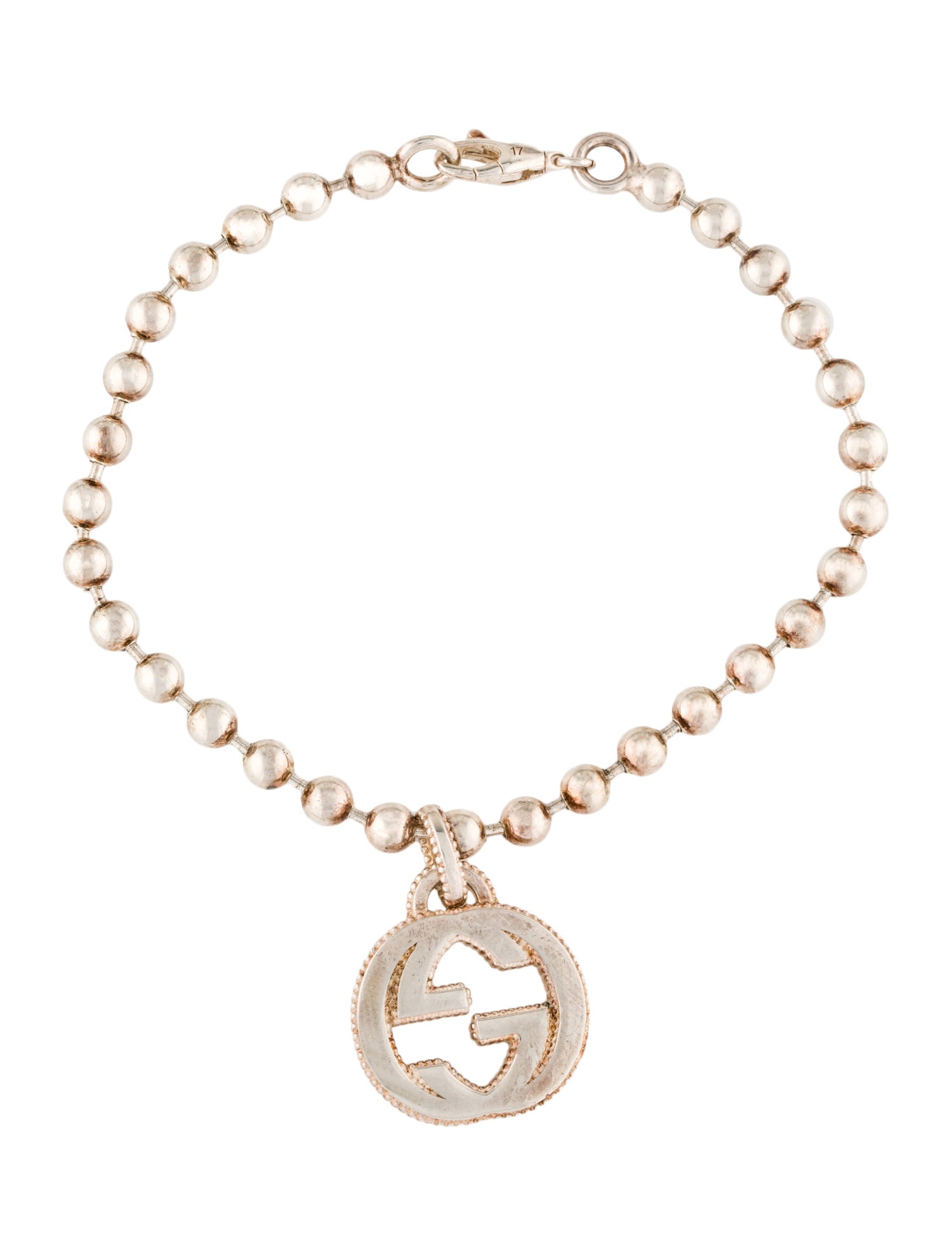 Gucci Interlocking G Boule Charm Bracelet - Sterling Silver Charm, Bracelets - GUC1484888 | The ...