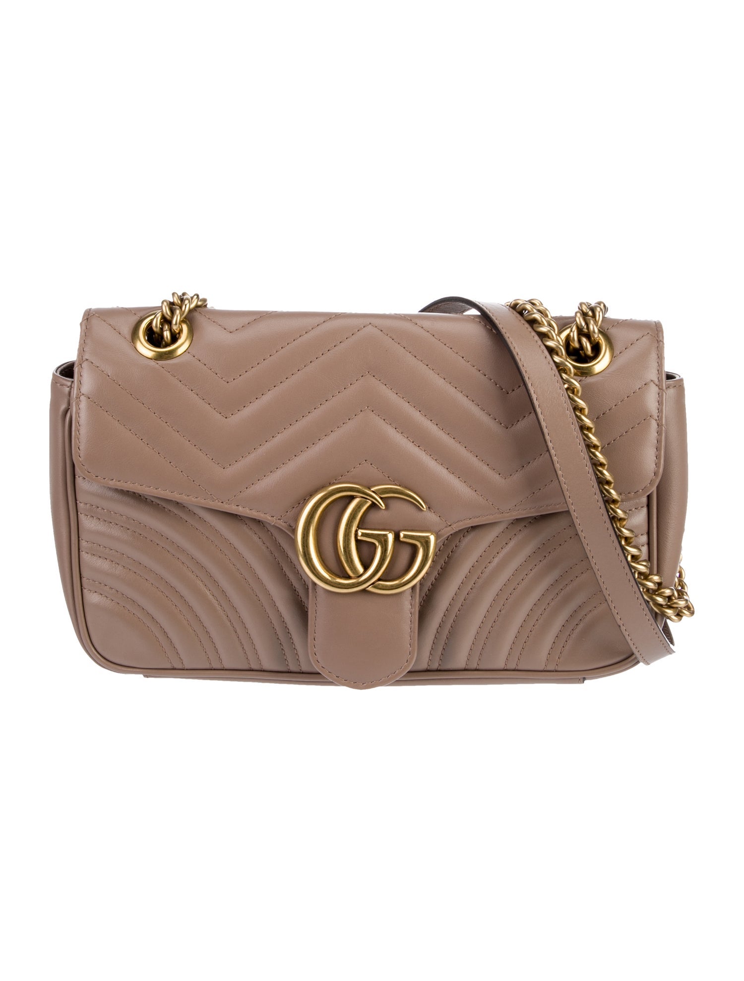Gucci Small Marmont Matelasse Shoulder Bag - Neutrals Shoulder Bags ...