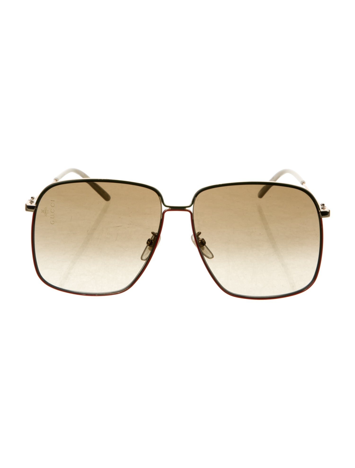 Gucci Oversize Gradient Sunglasses - Gold Sunglasses, Accessories ...