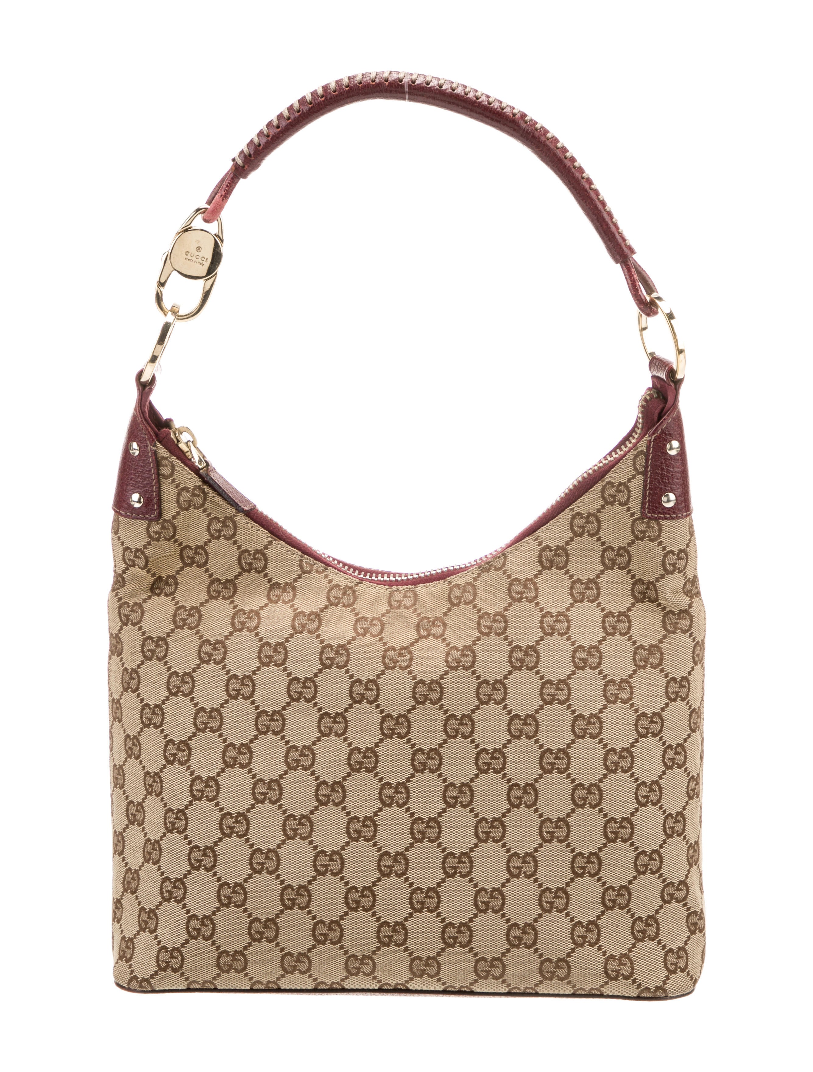 Gucci GG Canvas Hobo - Burgundy Hobos, Handbags - GUC1491280 | The RealReal