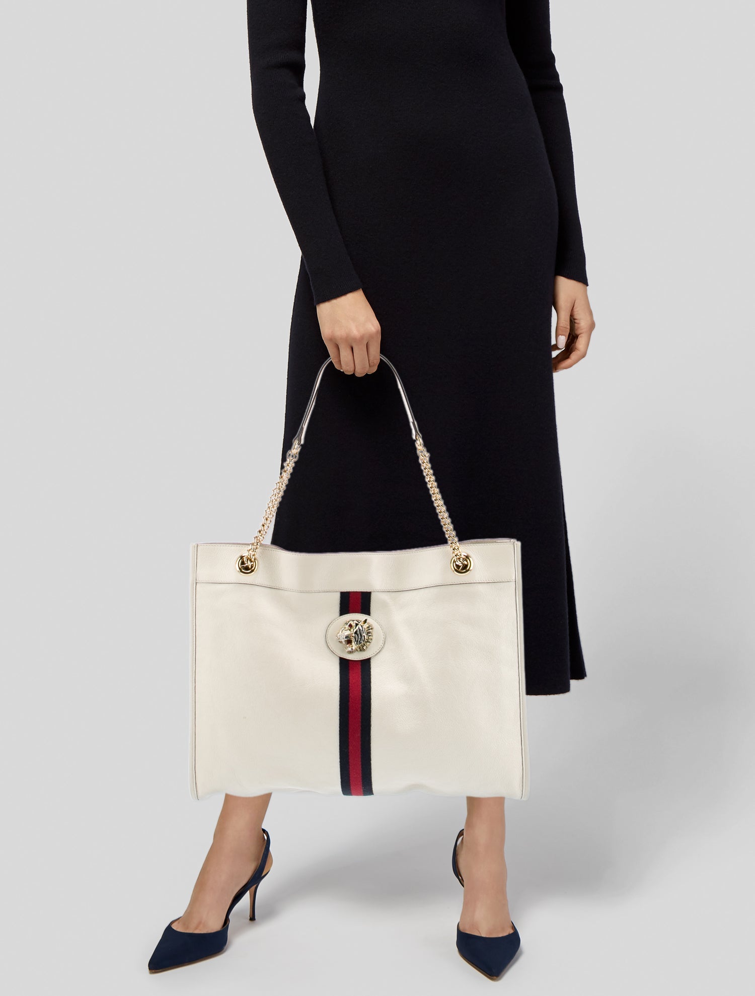 Gucci Large Rajah Chain Tote - Neutrals Totes, Handbags - GUC1493192 ...