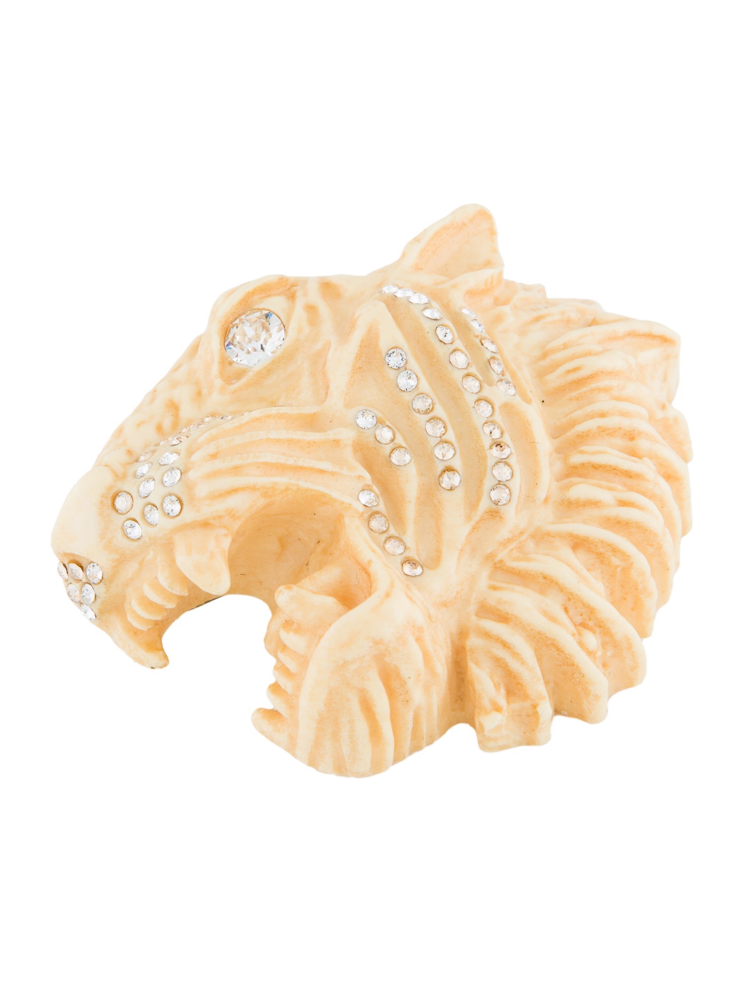 Prada Crystal & Velvet Brooch - Silver-Tone Metal Pin, Brooches ...