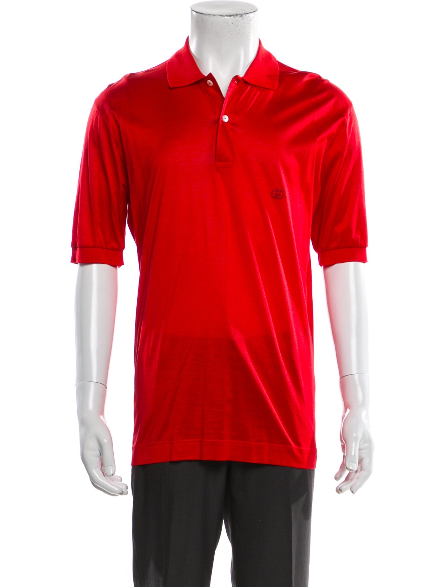 Gucci Vintage Collar Polo Shirt - Red Polos, Clothing - GUC1498383 ...