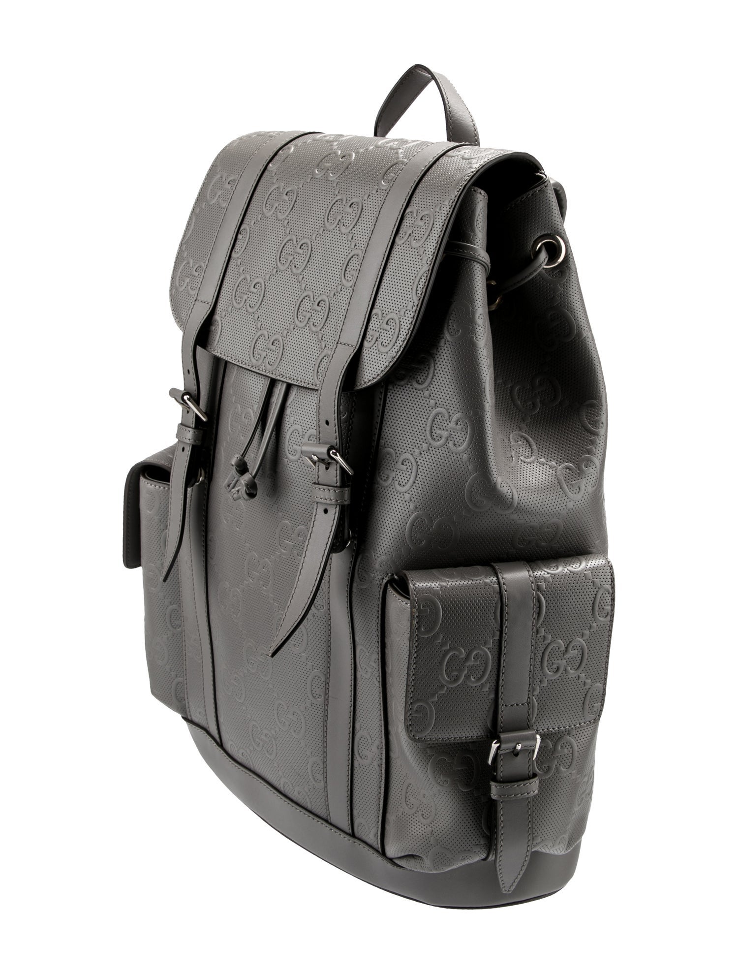Gucci GG Embossed Backpack - Grey Backpacks, Handbags - GUC1499278 ...