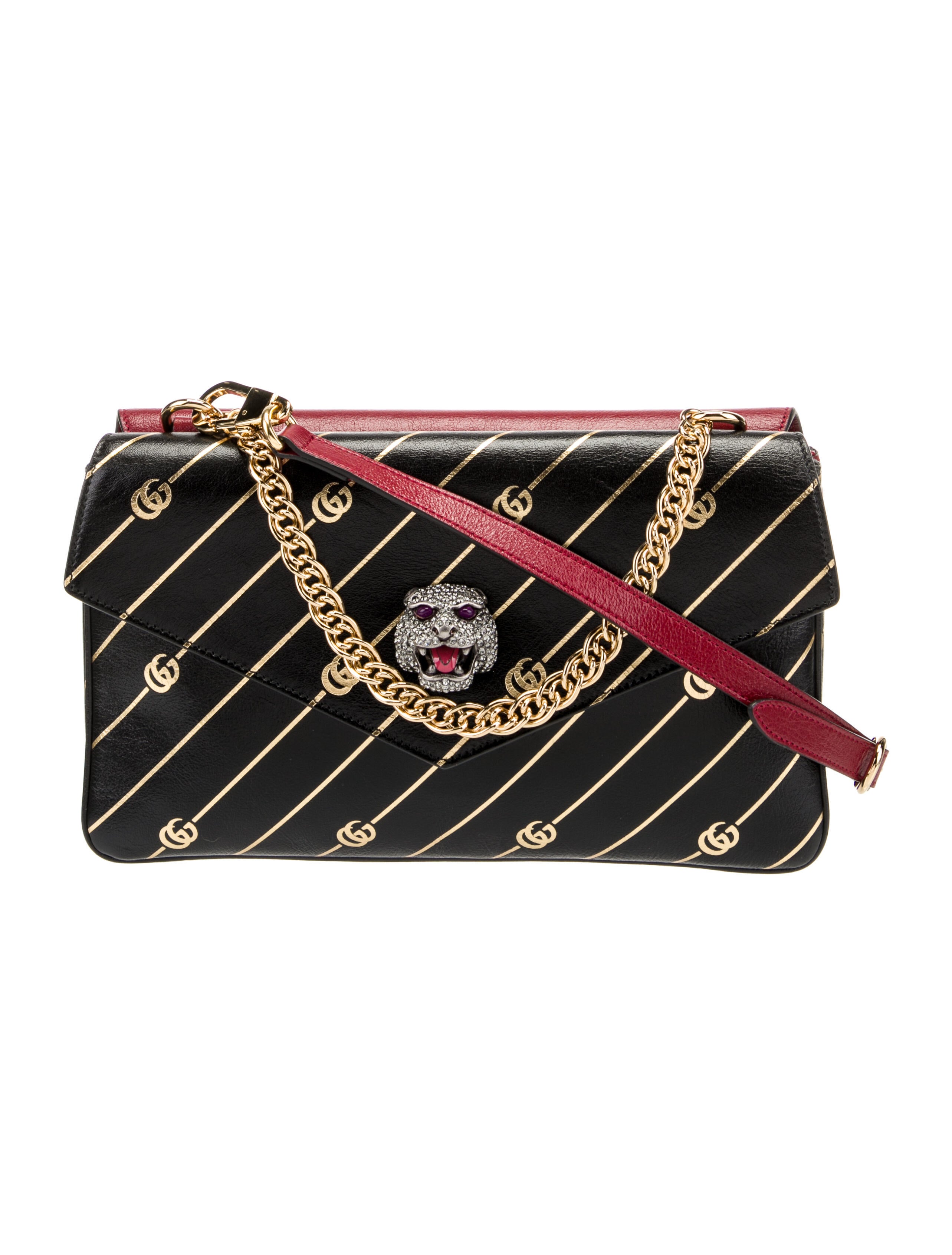 Gucci Double G Leather Thiara Crossbody Bag - Black Crossbody Bags ...