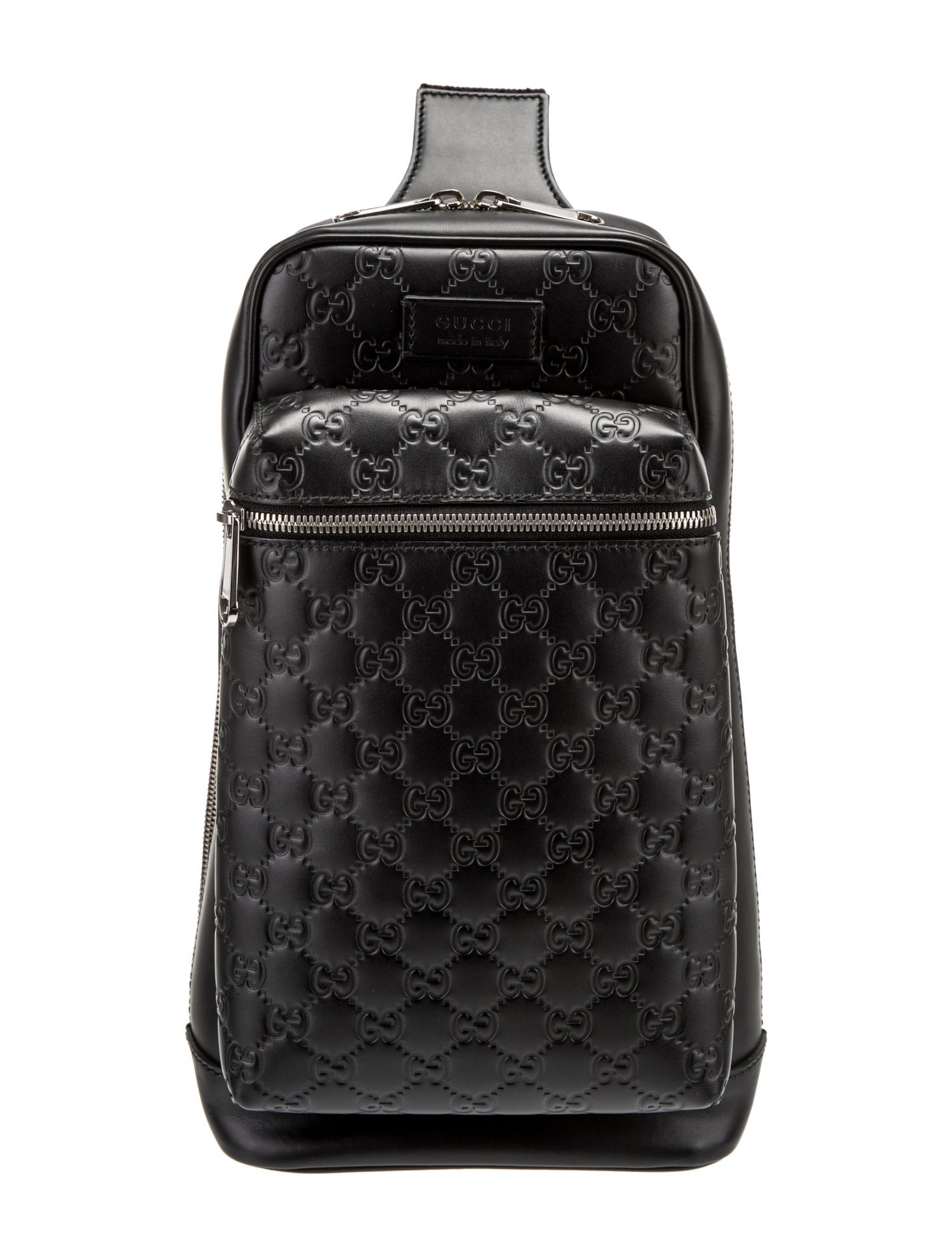 Gucci GG Signtaure Sling Backpack - Black Backpacks, Handbags ...