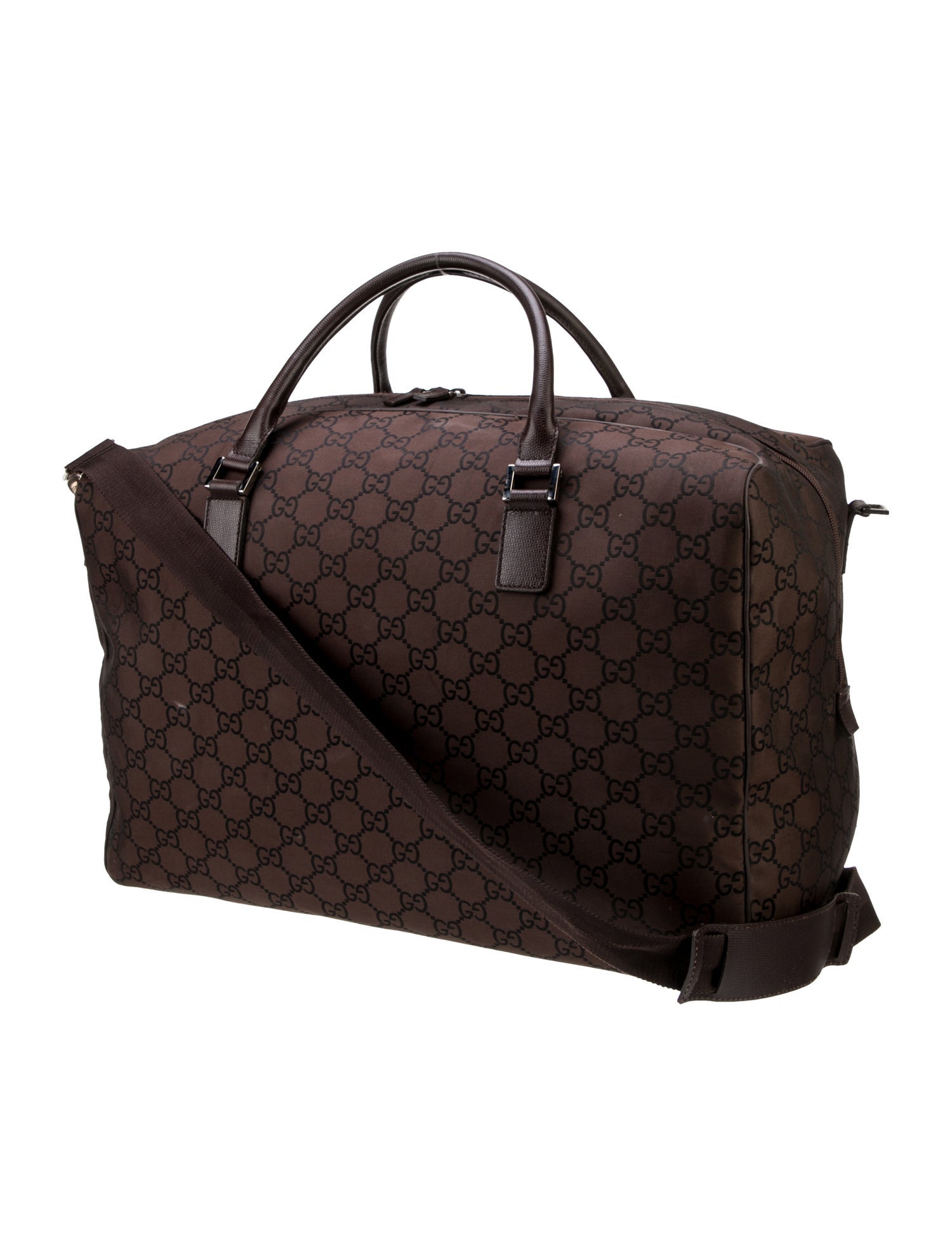 Gucci GG Nylon Weekender Bag - Brown Luggage and Travel, Handbags ...