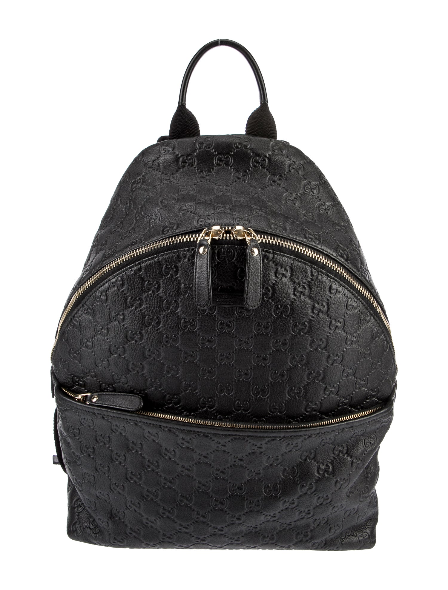 Gucci GG Signature Leather Backpack - Black Backpacks, Handbags ...