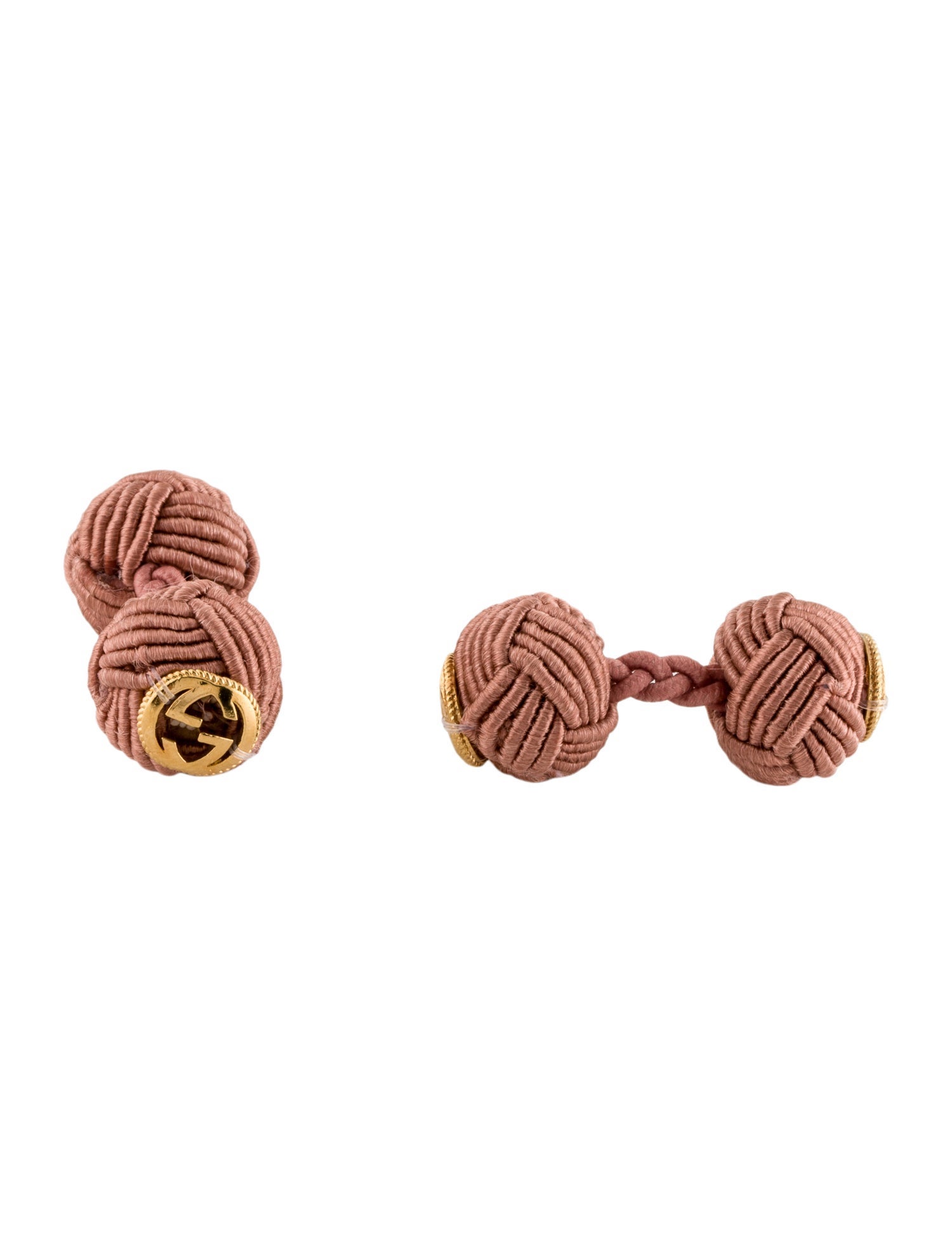 Gucci Rope Interlocking G Cufflinks - Brass - GUC1508429 | The RealReal