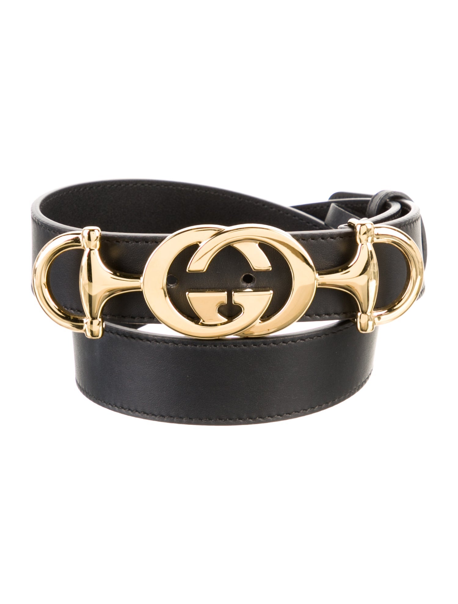 Gucci Horsebit Accent Skinny Belt Kit - Black Belts, Accessories ...