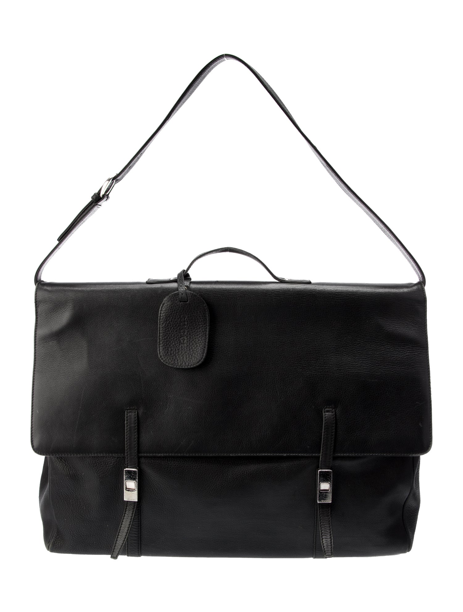 Gucci Large Leather Messenger Bag - Black Messenger Bags, Bags ...