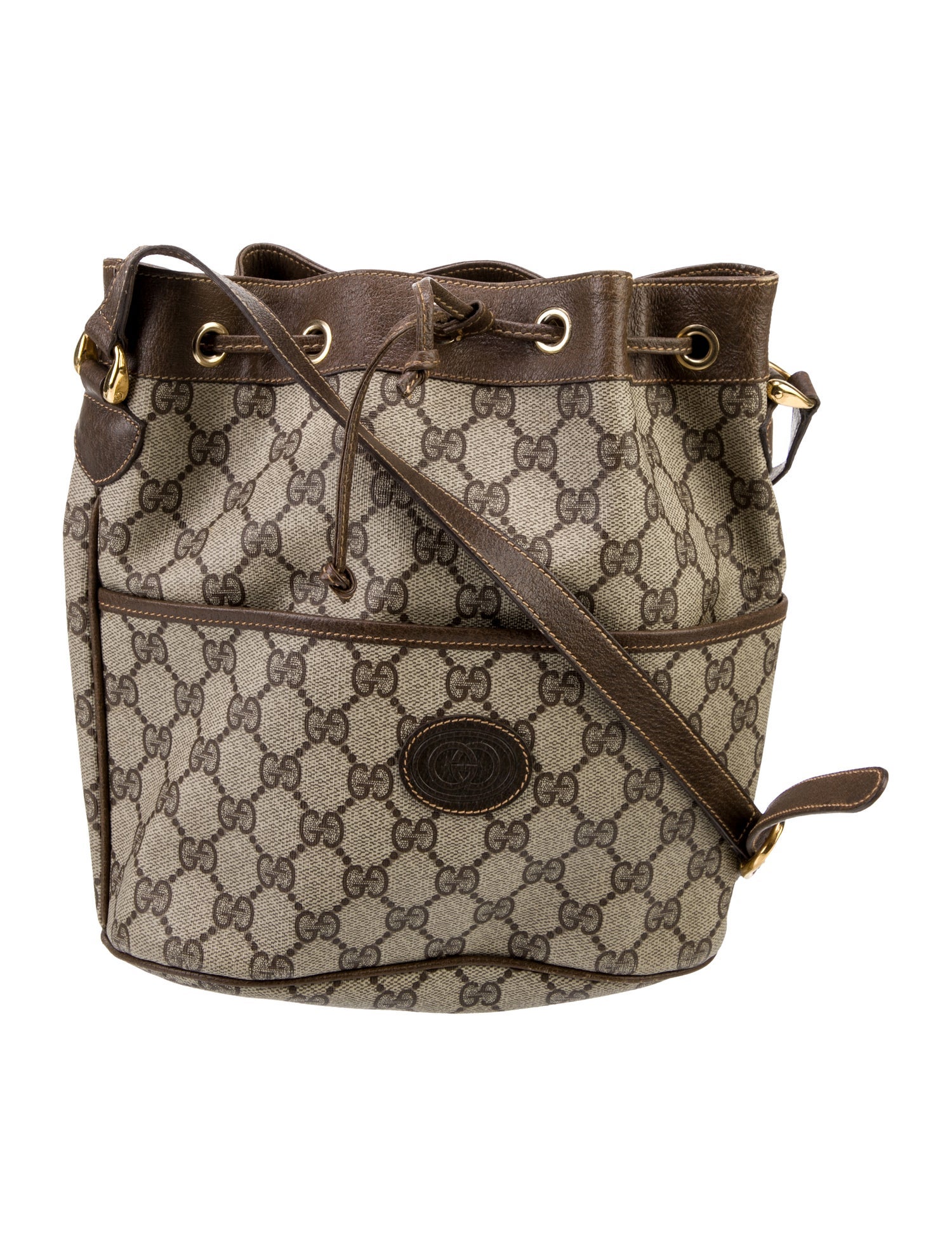 Gucci GG Supreme Bucket Bag - Brown Bucket Bags, Handbags - GUC1513549 ...