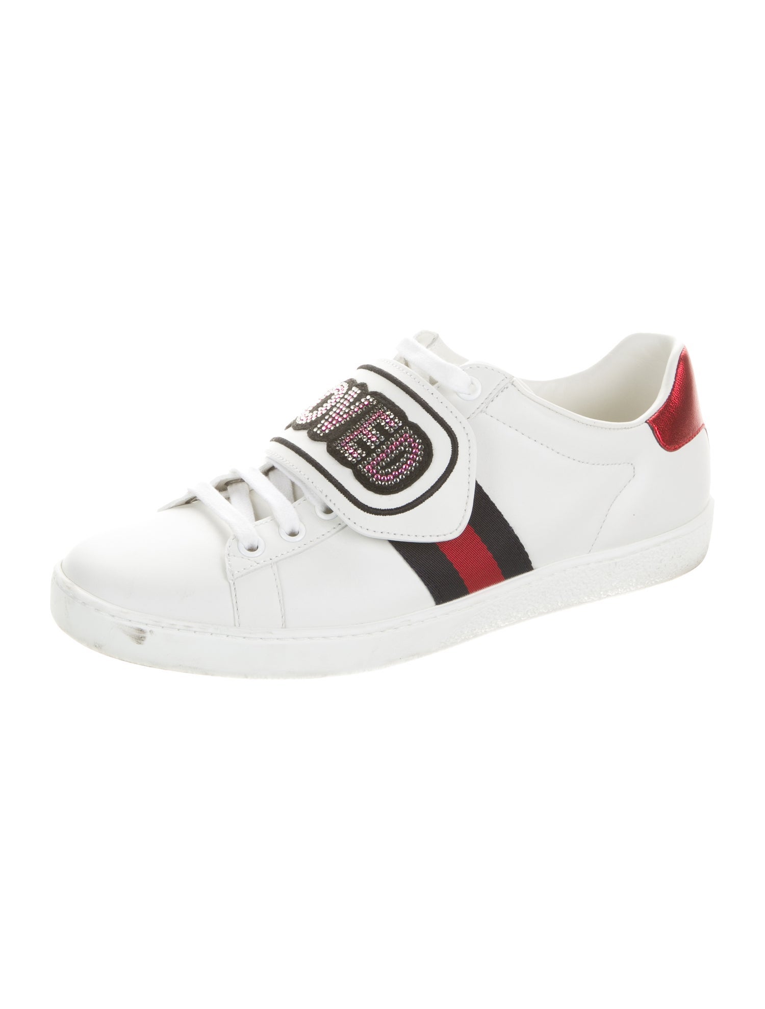 Gucci Sylvie Web Accent Leather Sneakers - White Sneakers, Shoes ...