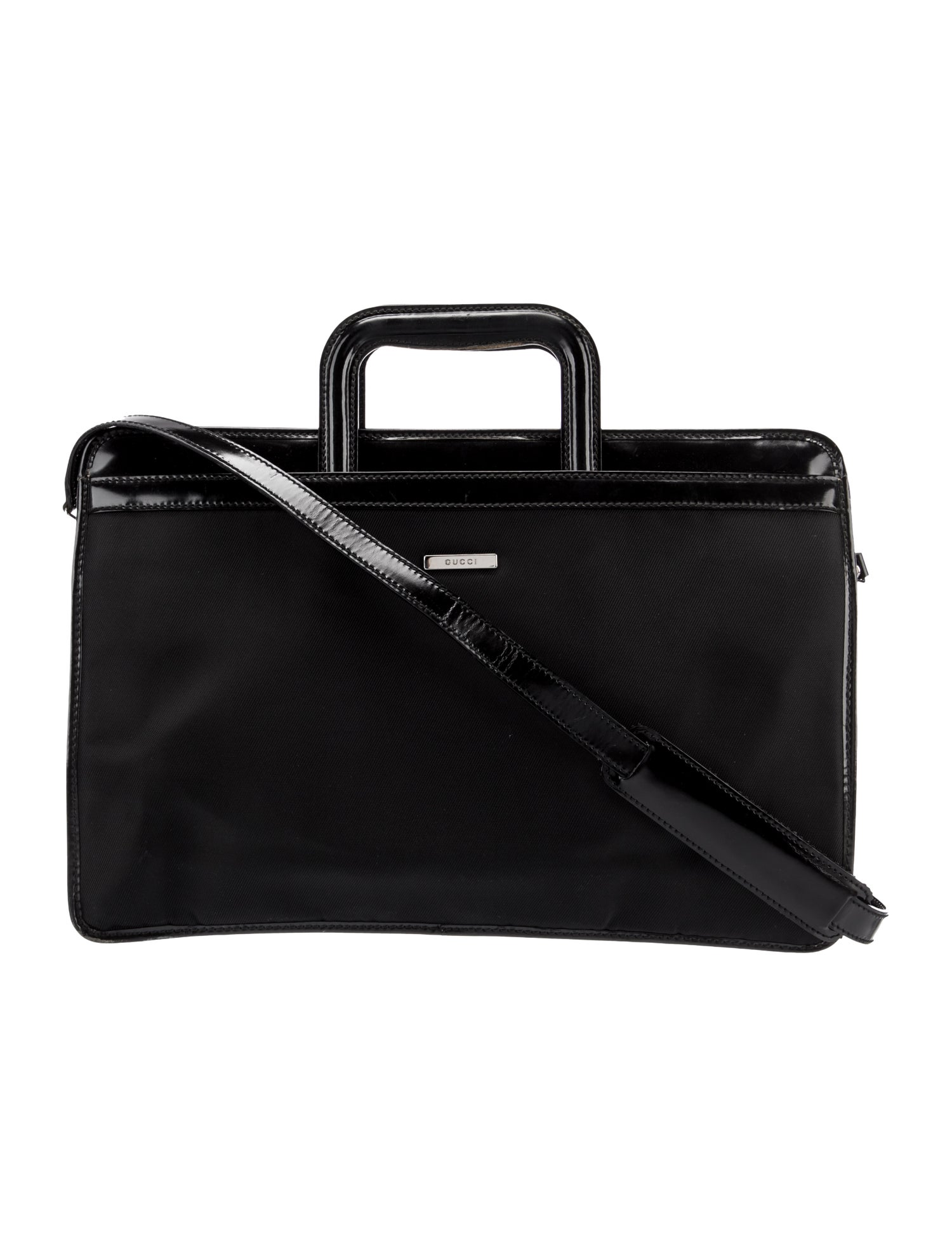 Gucci Vintage Nylon Briefcase - Black Handle Bags, Handbags ...