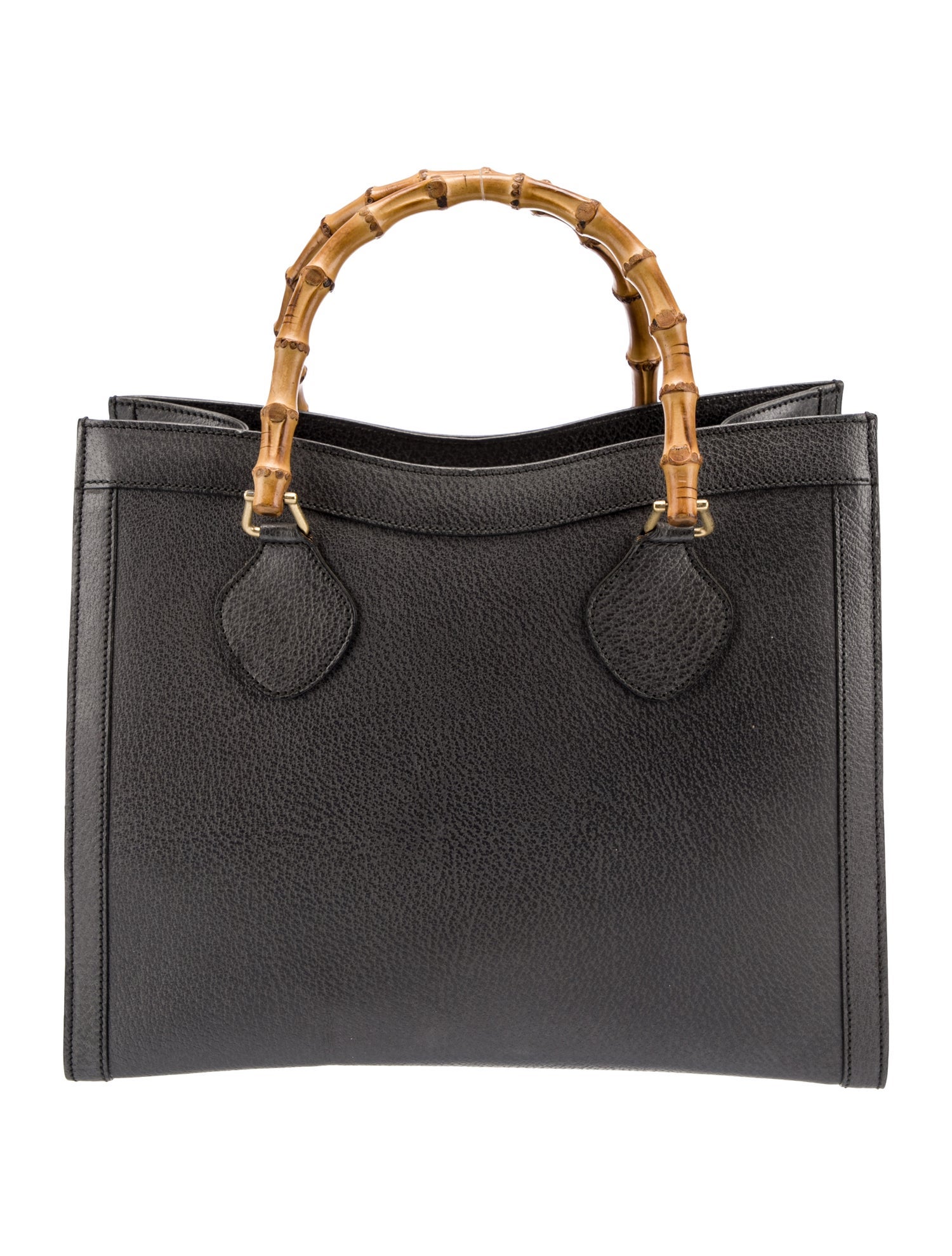 Gucci Vintage Medium Diana Bamboo Tote - Red Totes, Handbags ...