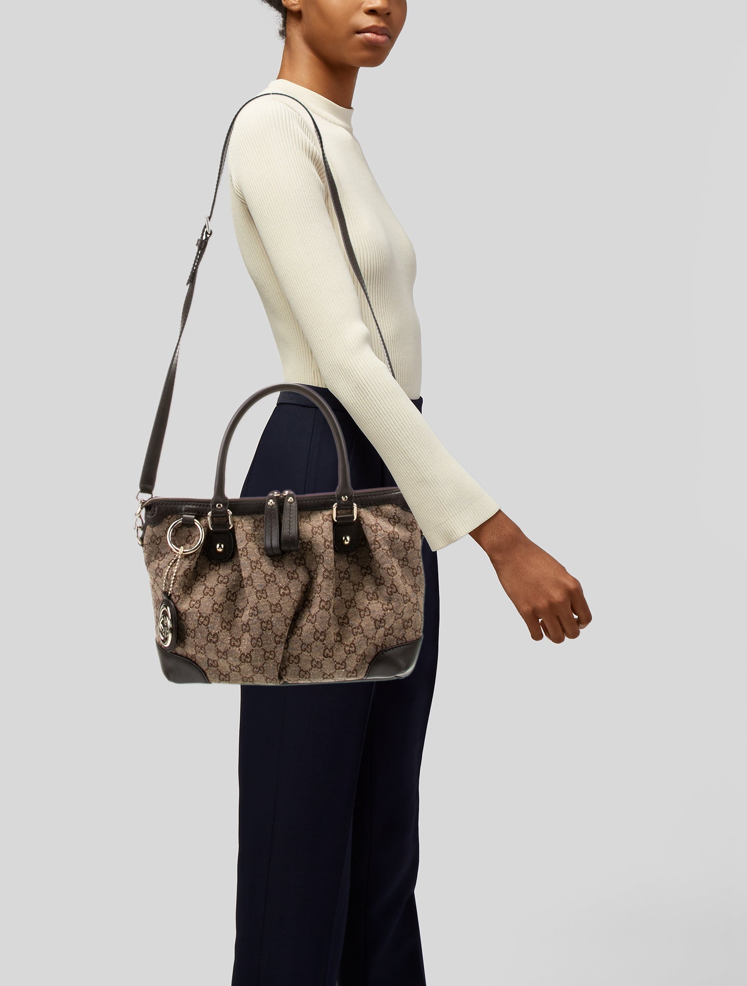 Gucci GG Canvas Small Rania Bag - Handle Bags, Handbags | The RealReal